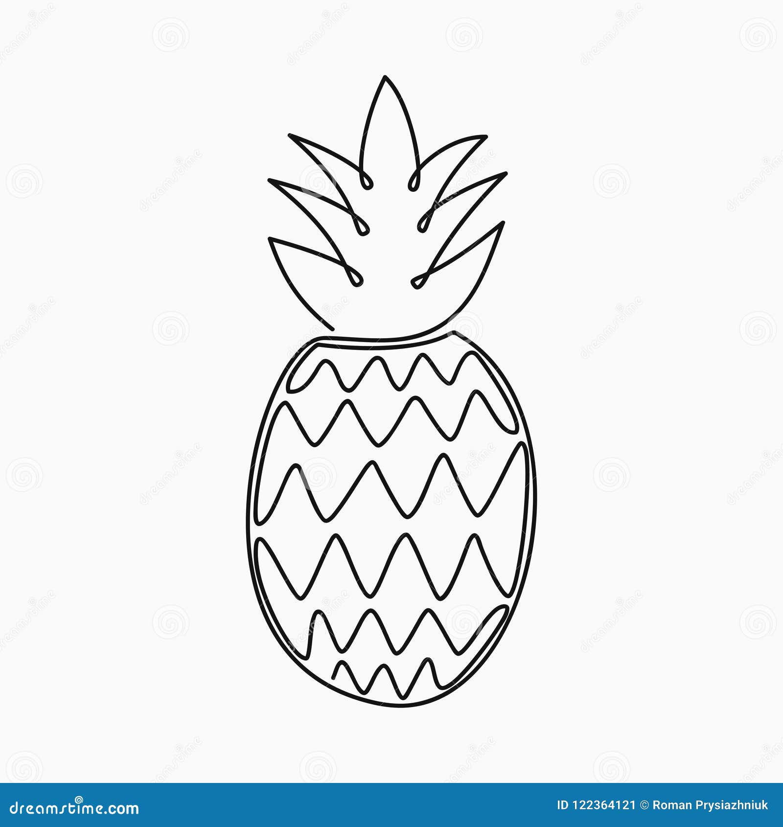 Pineapple - One Line Drawing. Continuous Line Tropical Fruit. Hand ... Pineapple - One Line Drawing. Continuous Line Tropical Fruit. Hand ...