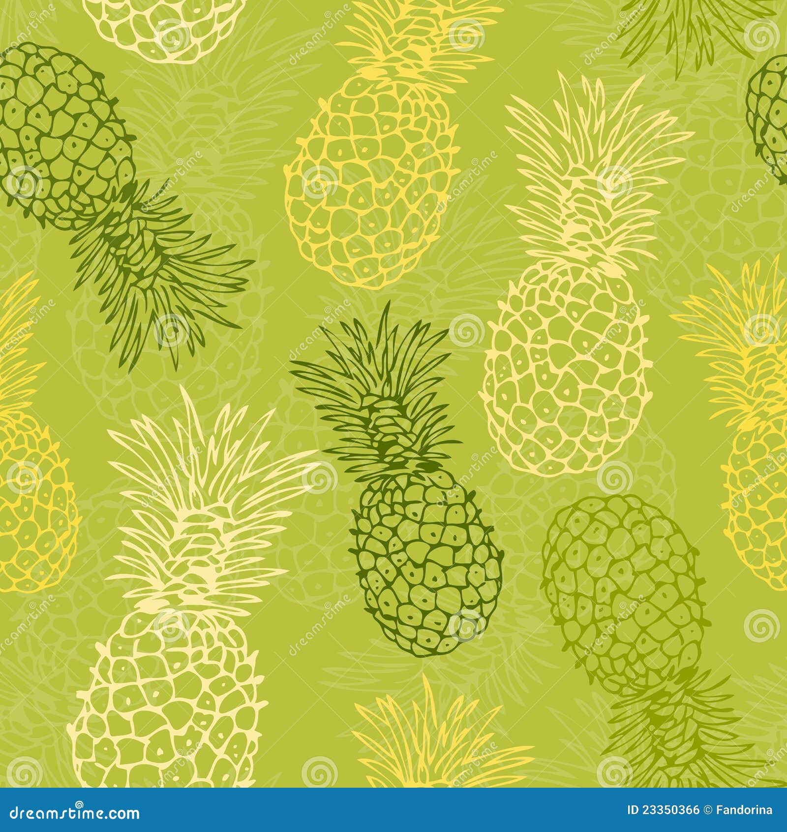 Pineapple pattern stock vector. Illustration of natural - 23350366