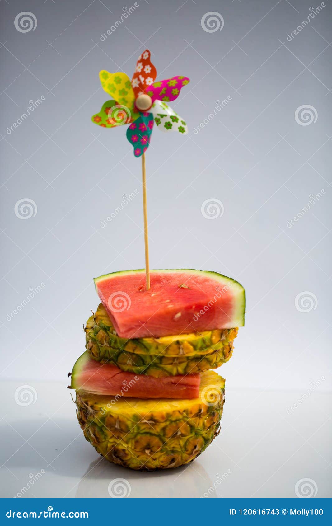 Pineapple with pinwheel stock image. Image of dessert - 120616743