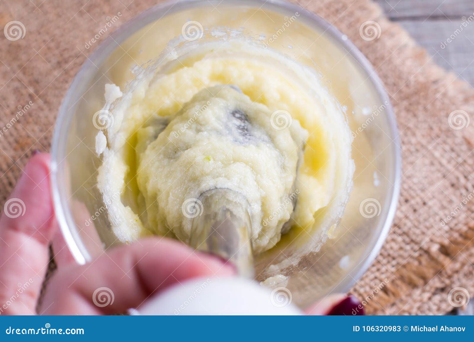 Pineapple Puree in a Blender Stock Image - Image of horizontal, food ...