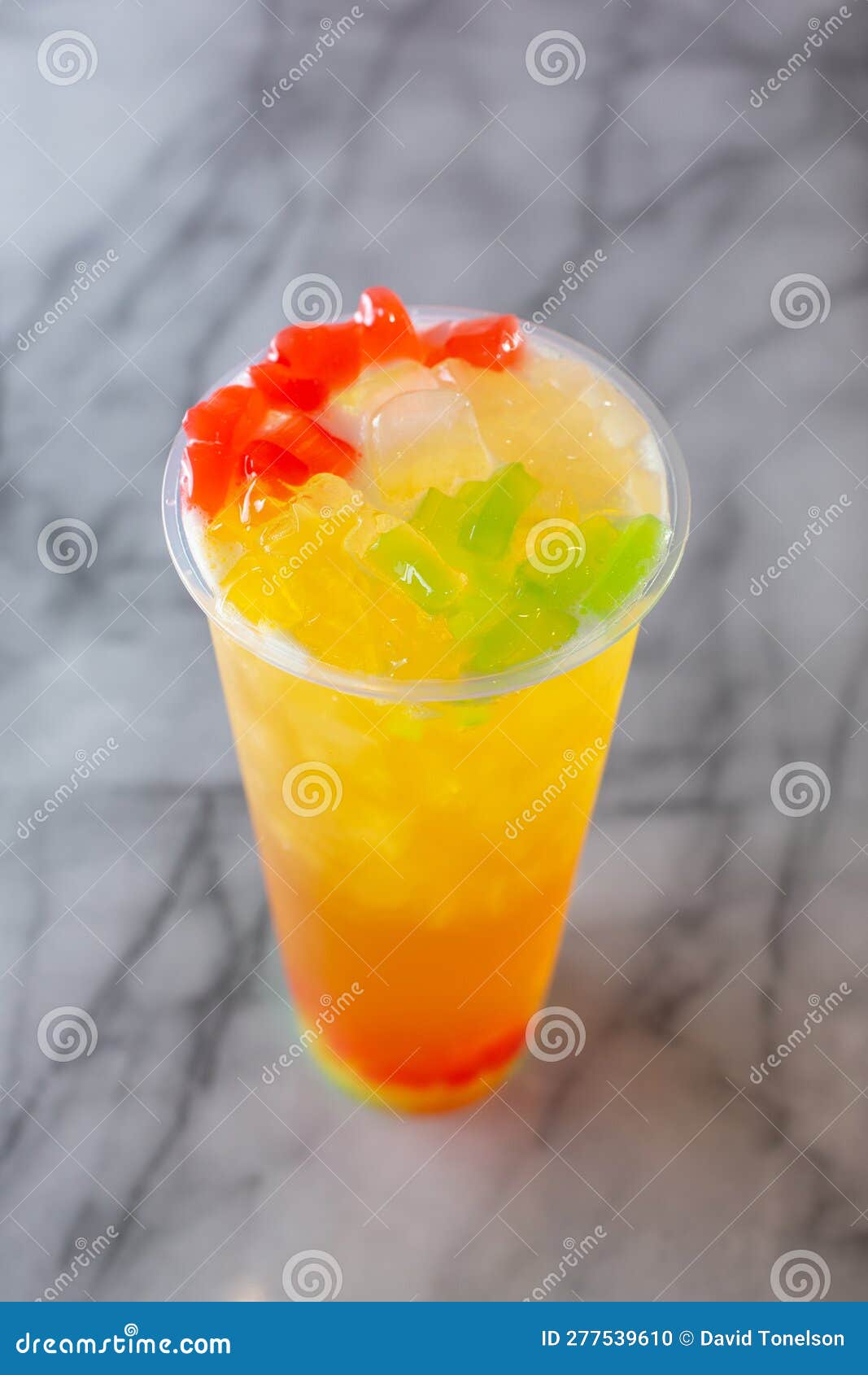 Pineapple Rainbow Fruit Tea Drink, Beverage, Boba Stock Photo - Image ...