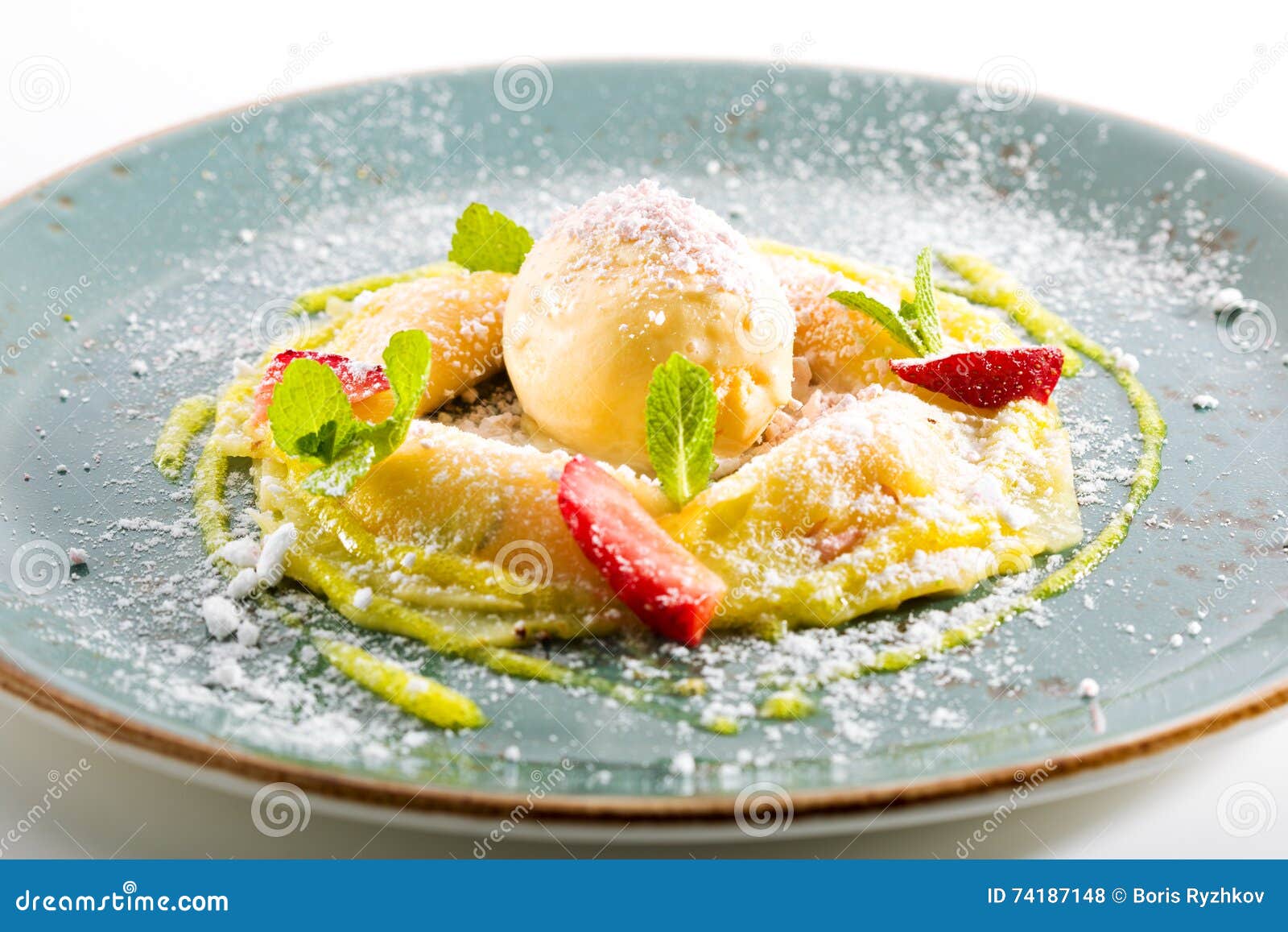 Pineapple Ravioli stock photo. Image of meal, healthy - 74187148
