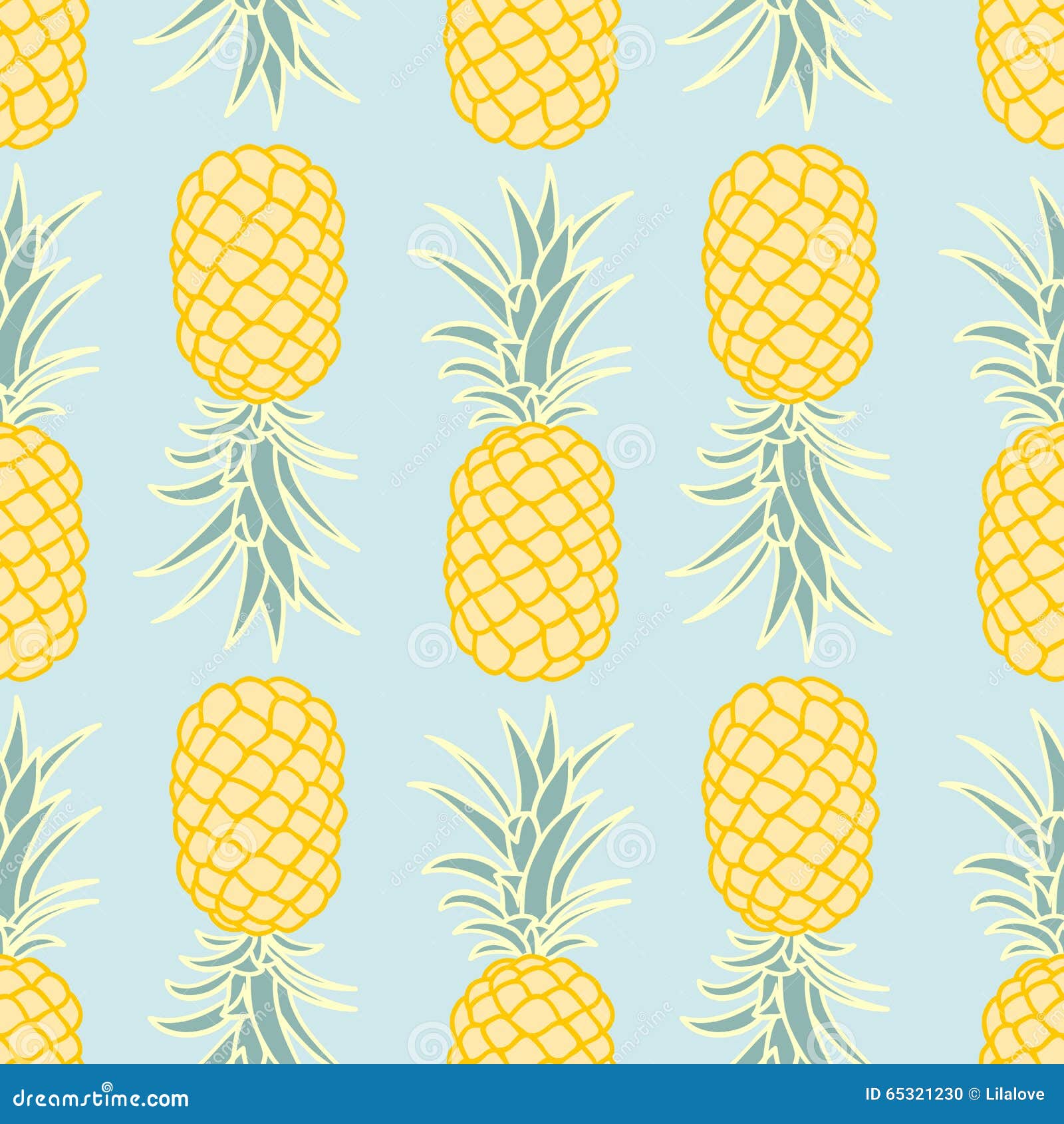 Pineapple seamless pattern stock vector. Illustration of decorative ...