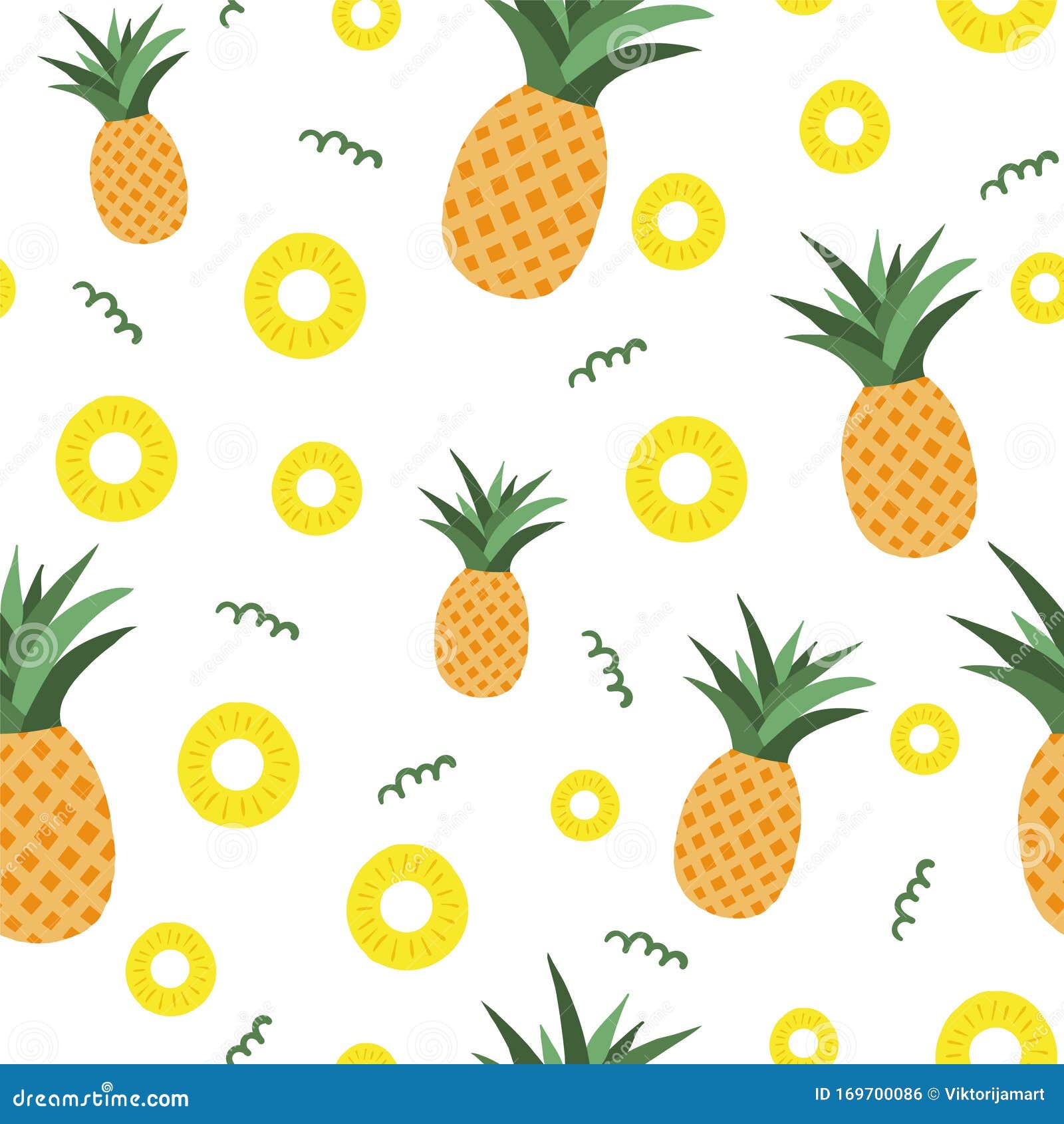 Pineapple. Seamless Pattern Background. Pineapples Texture Vector ...