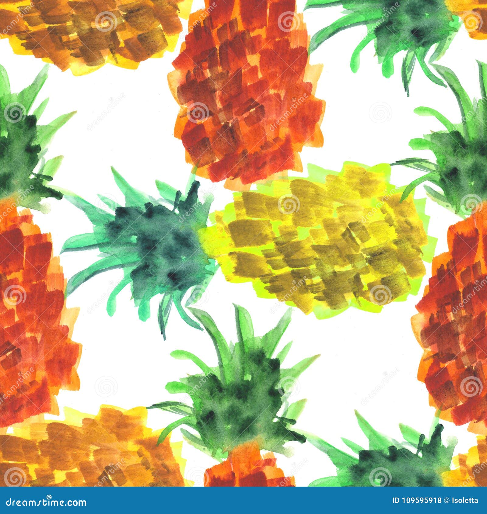 Pineapple seamless pattern stock photo. Image of exotic - 109595918