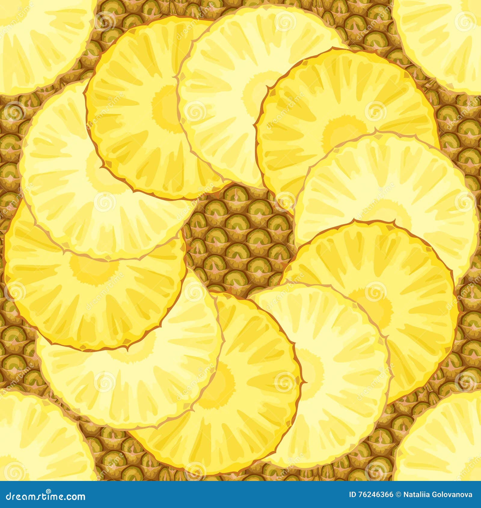 Pineapple Seamless Pattern. Stock Vector - Illustration of vegetarian ...