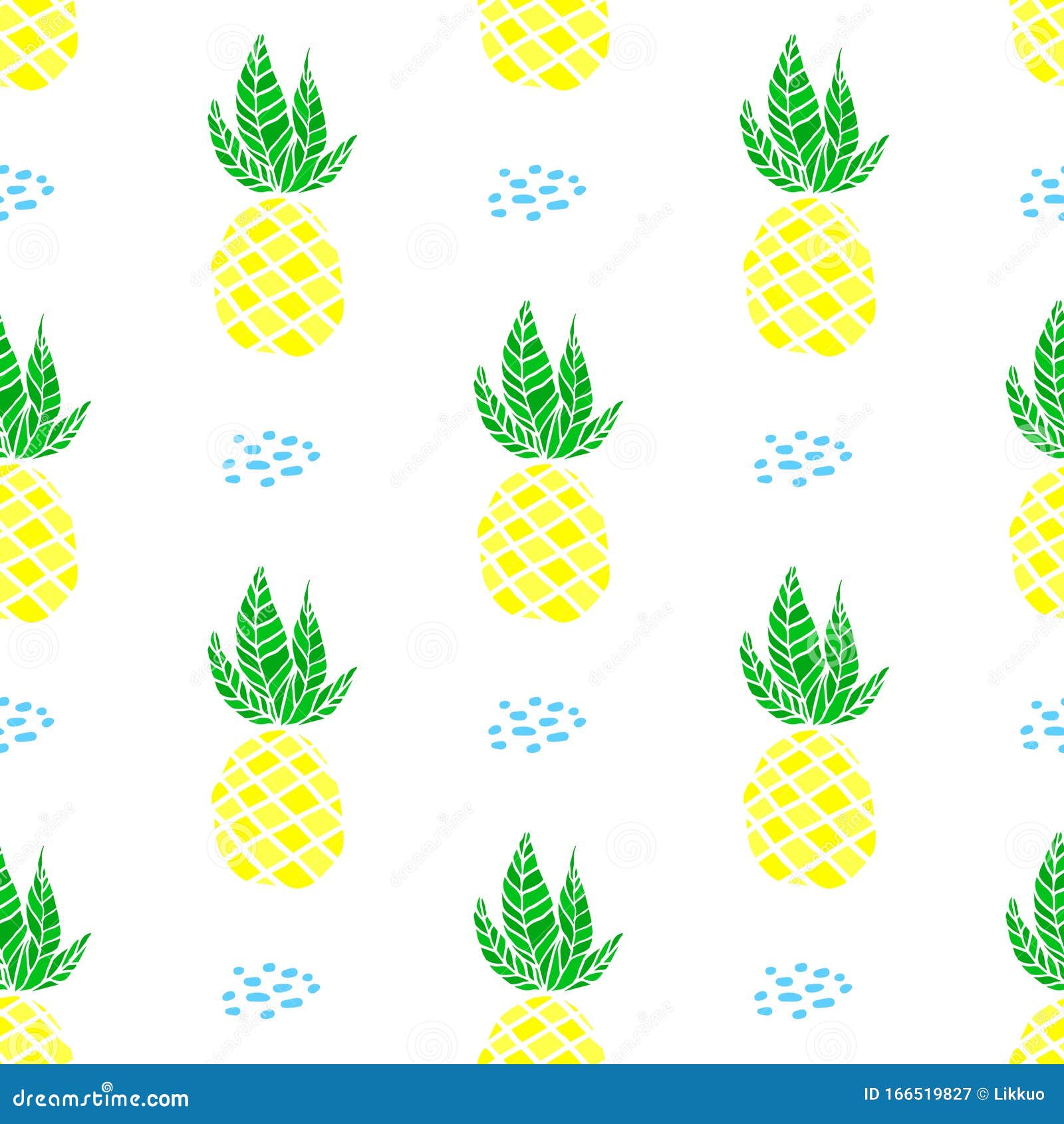 Pineapple Seamless Vector Pattern. Decorative Illustration, Good for ... Pineapple Seamless Vector Pattern. Decorative Illustration, Good for ...