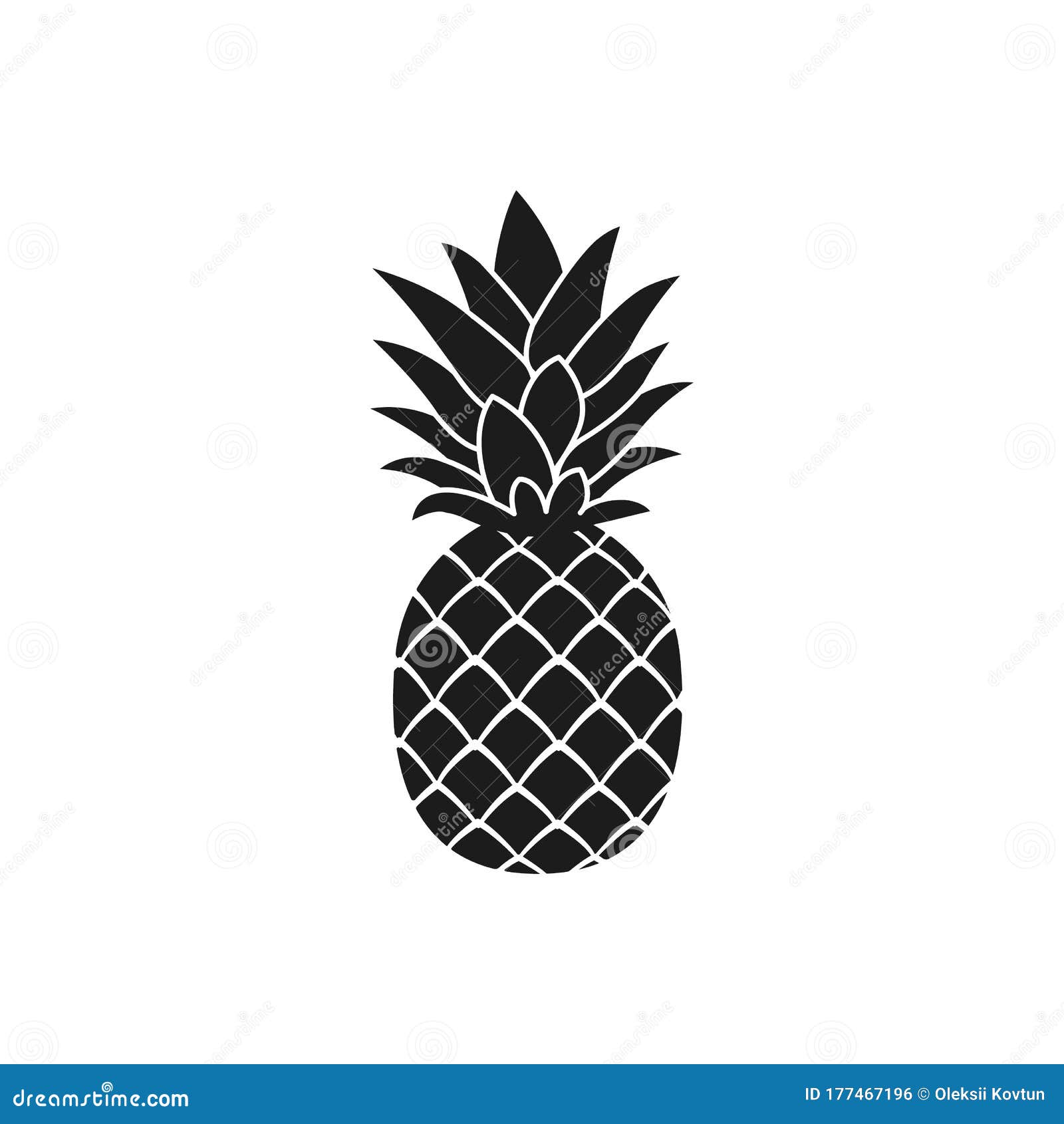 Pineapple Silhouette Icon. Isolated on White. Black Pineapple Stock ... Pineapple Silhouette Icon. Isolated on White. Black Pineapple Stock ...