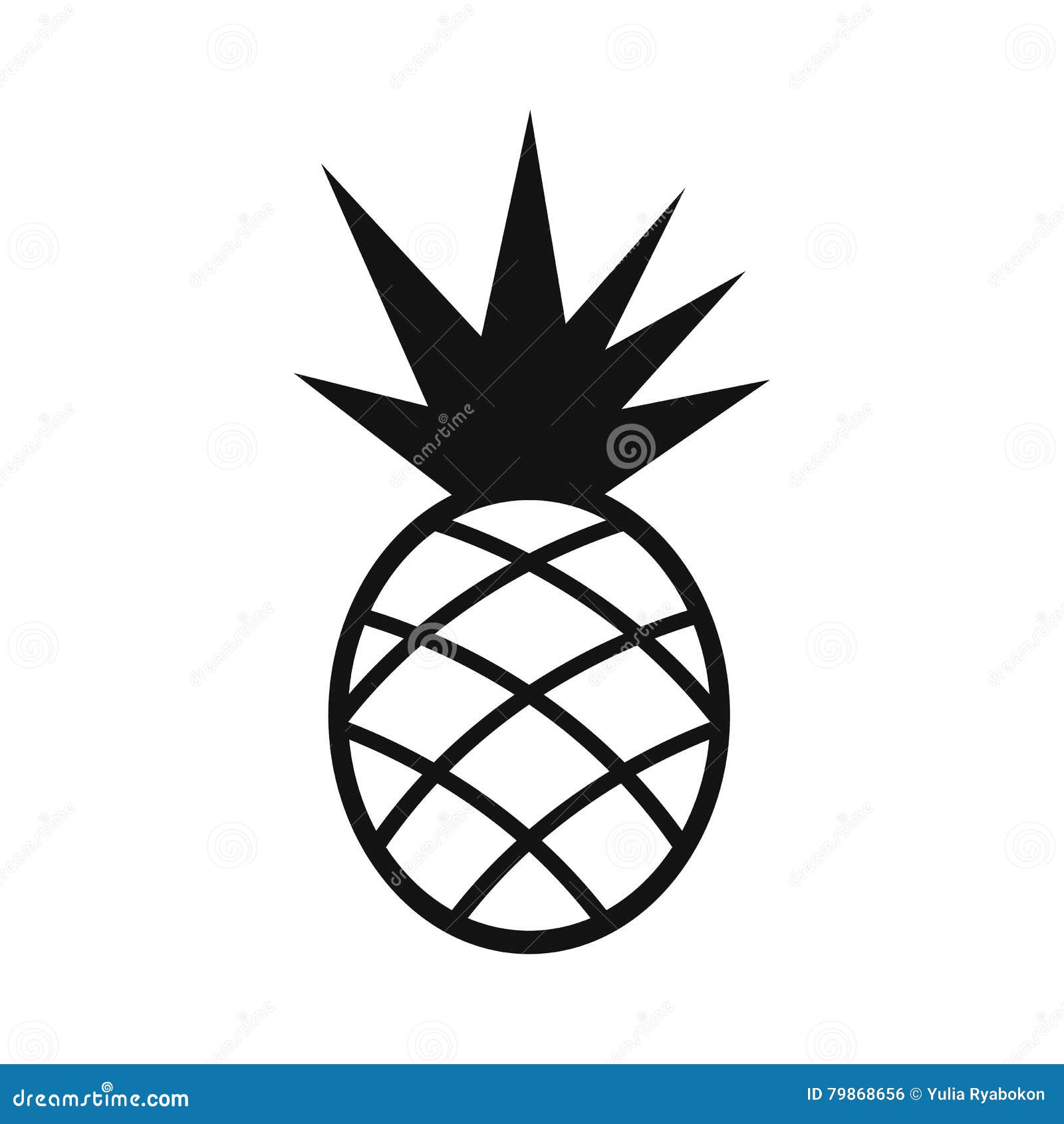 Pineapple Simple Vetor Seamless Background. Textile Pattern. Cartoon ...