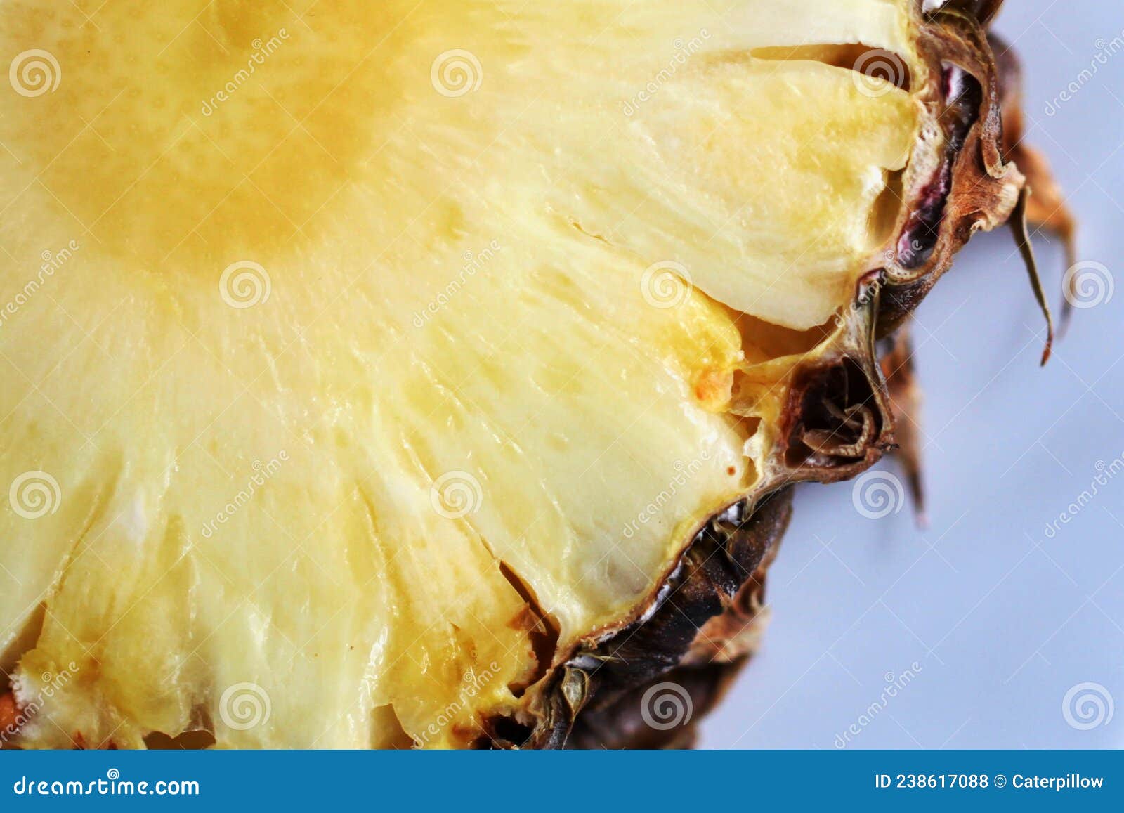 Pineapple Slice Closeup Texture Stock Photo - Image of backrgound ...
