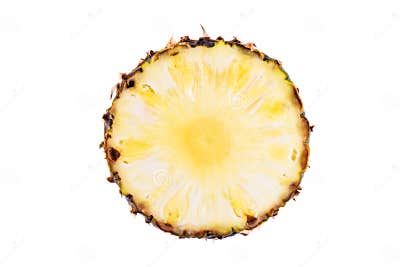 Pineapple Slice Font View Isolated on White Background Stock Image - Image of fruit, tropical ...