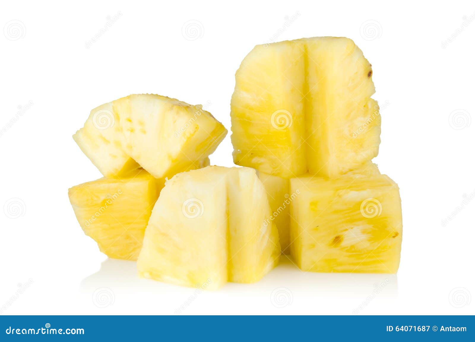 Pineapple Slice on Isolated Stock Image - Image of healthy, fresh: 64071687