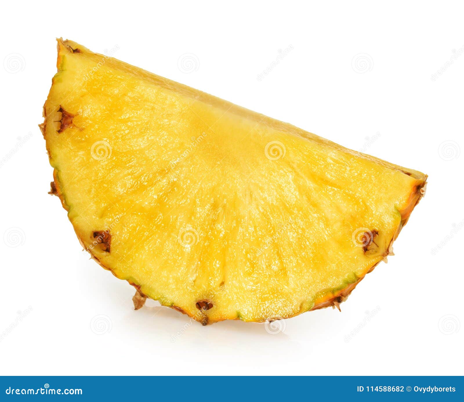 Pineapple Slice Isolated White Background Stock Photo - Image of diet ...
