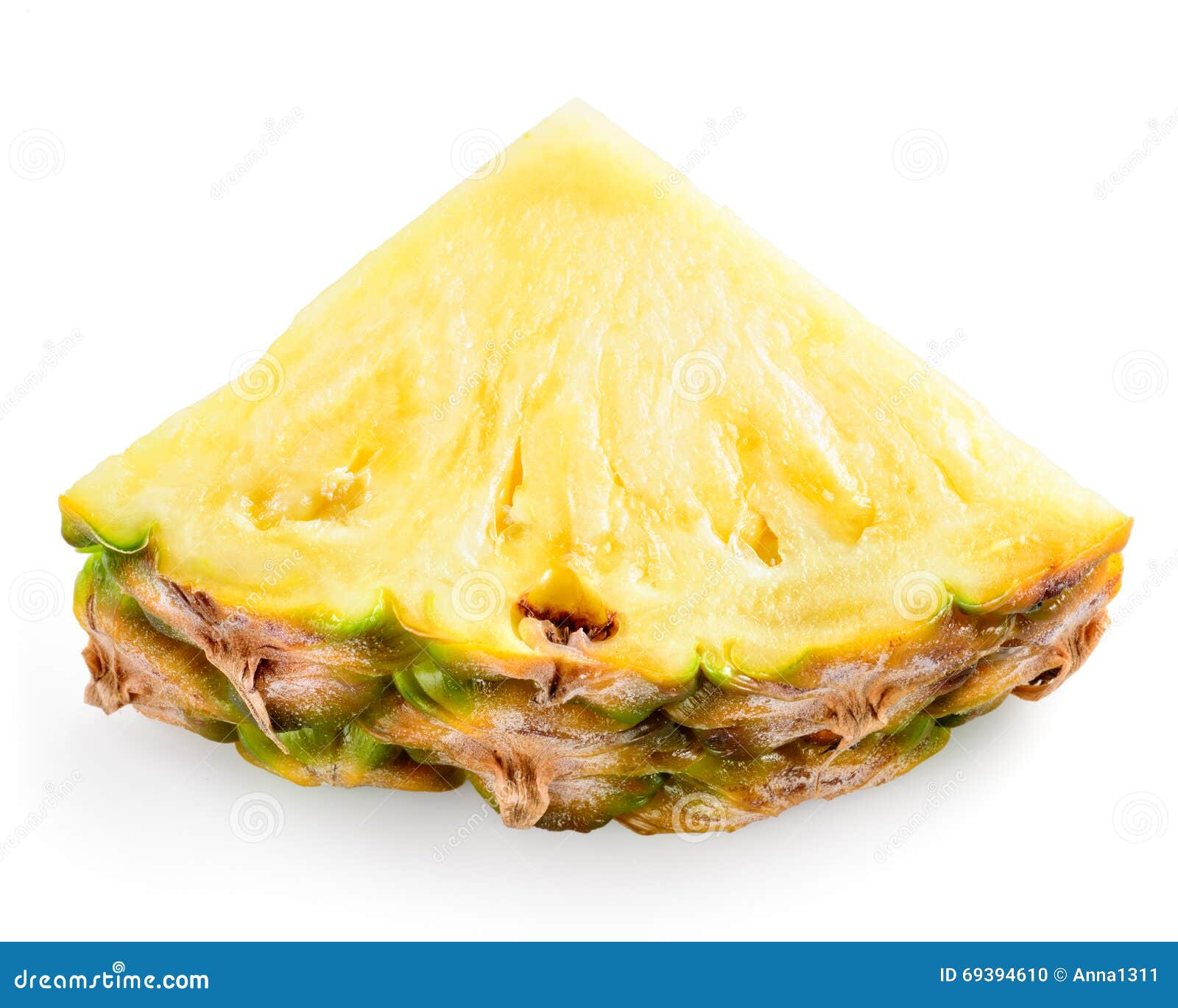 Pineapple Slice Isolated on White Stock Photo - Image of white, sliced ...