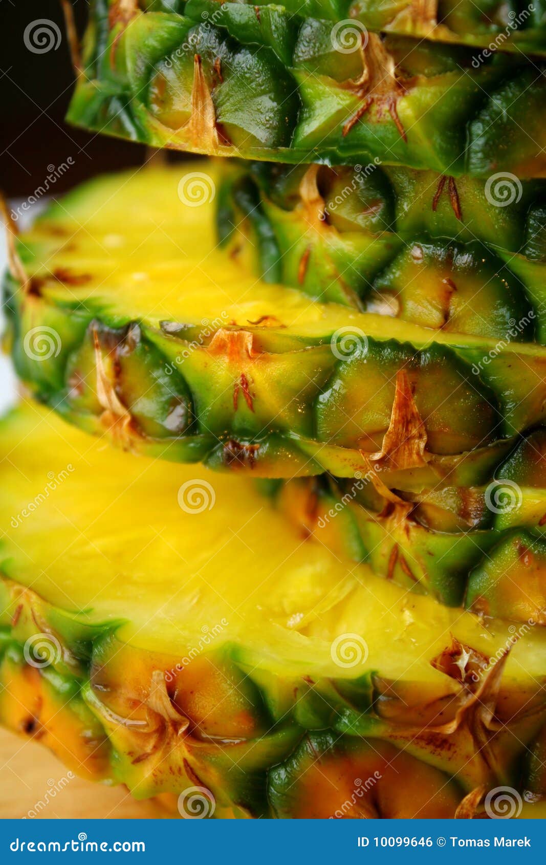 Pineapple sliced stock photo. Image of light, leaf, natural - 10099646