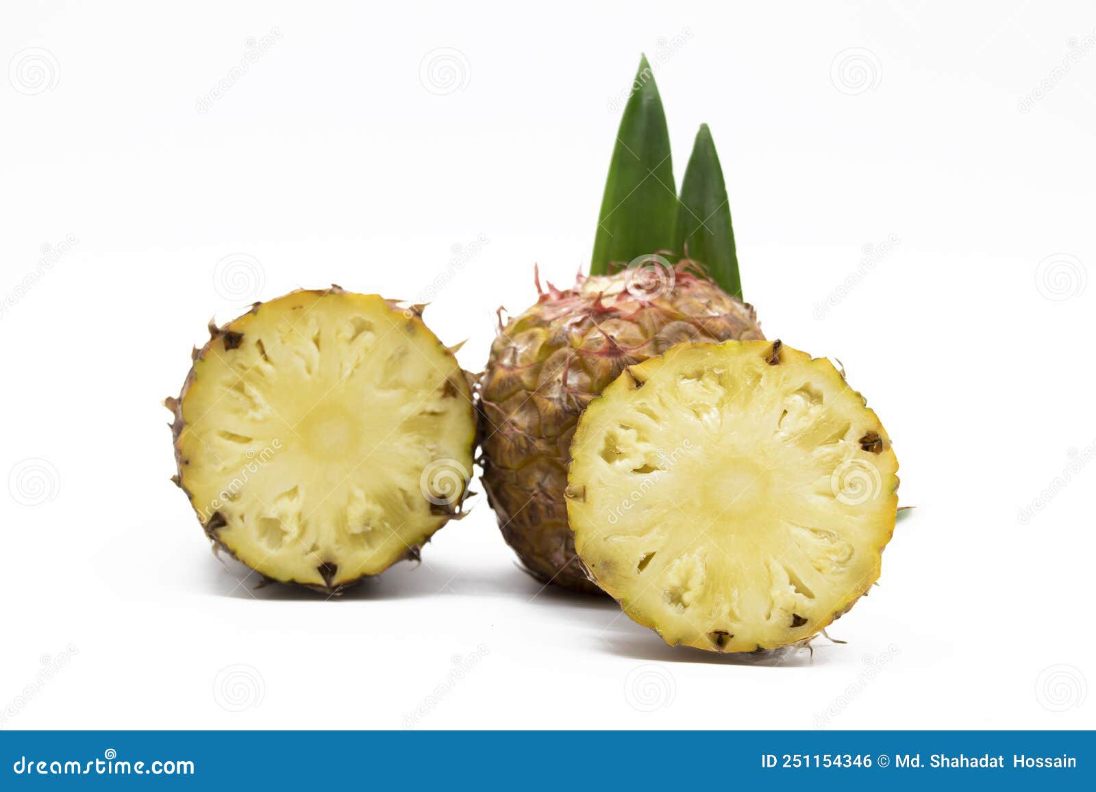 Pineapple Slices Isolated on White Background Stock Photo - Image of ...