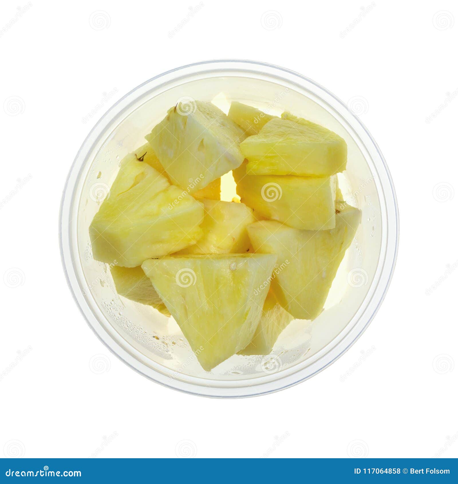 Pineapple Slices in a Plastic Container Stock Photo - Image of diet ...