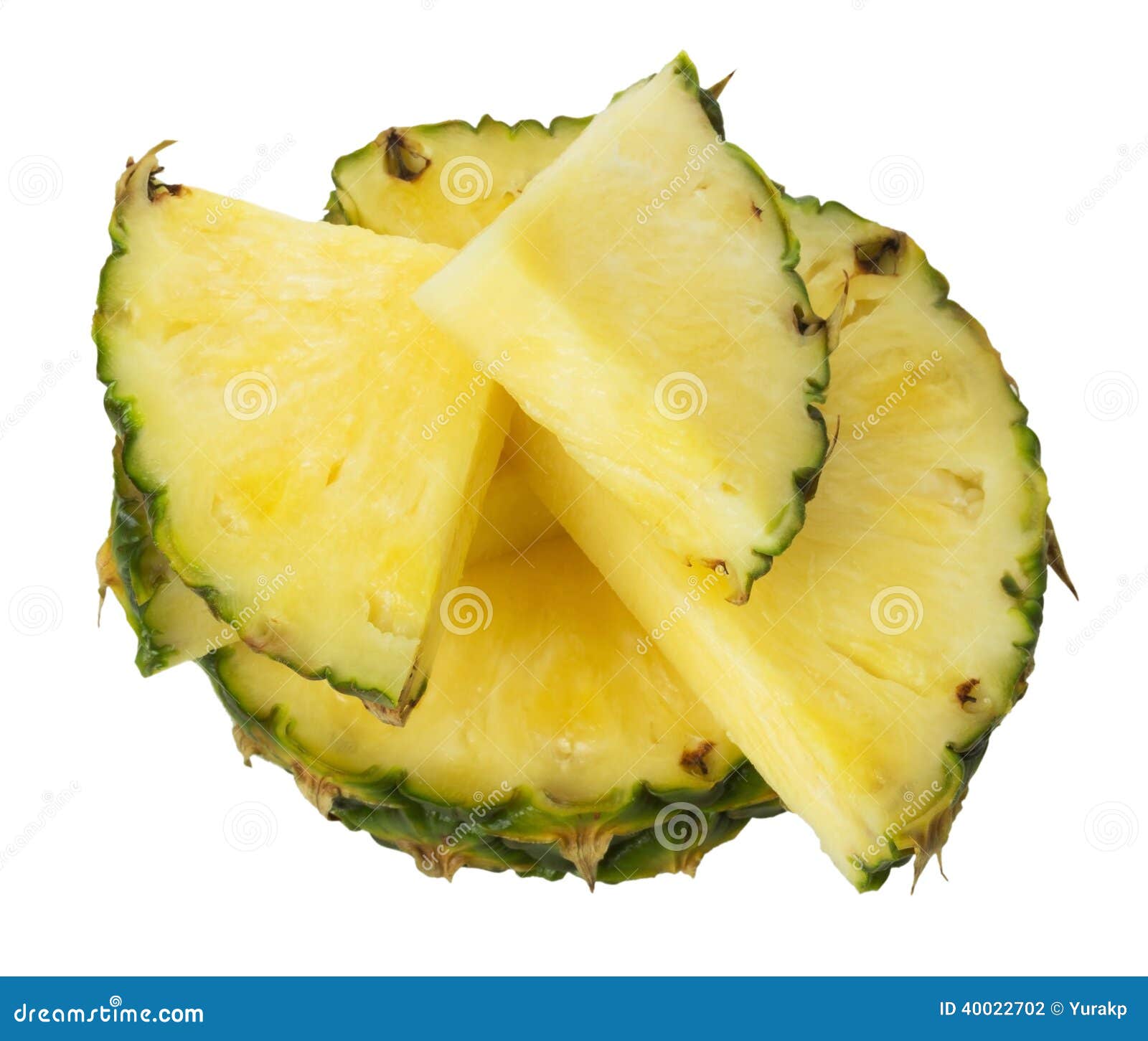 Pineapple Slices on White Background Stock Photo - Image of tropical ...