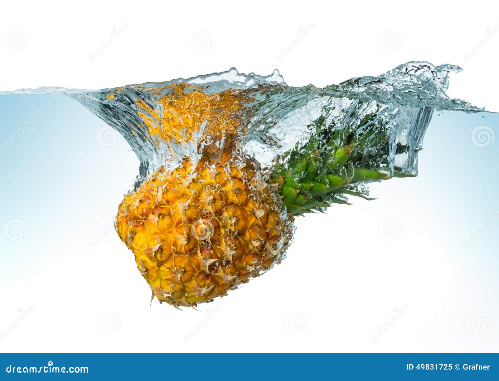 Pineapple spash stock image. Image of food, background - 49831725