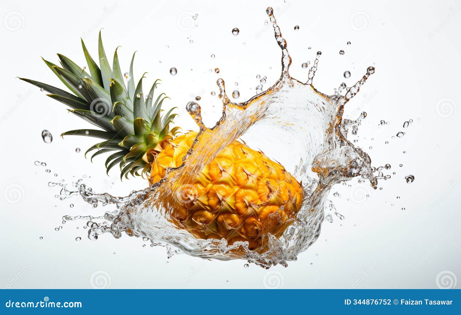 Pineapple Splash on Transparent Background Stock Illustration ...