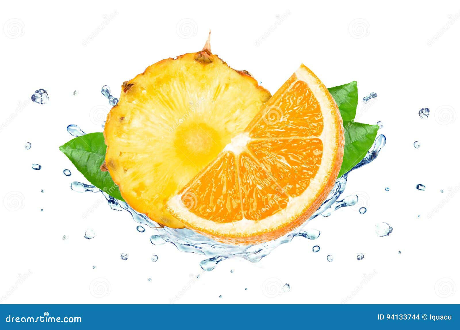 Pineapple splash water stock photo. Image of nature, splash - 94133744