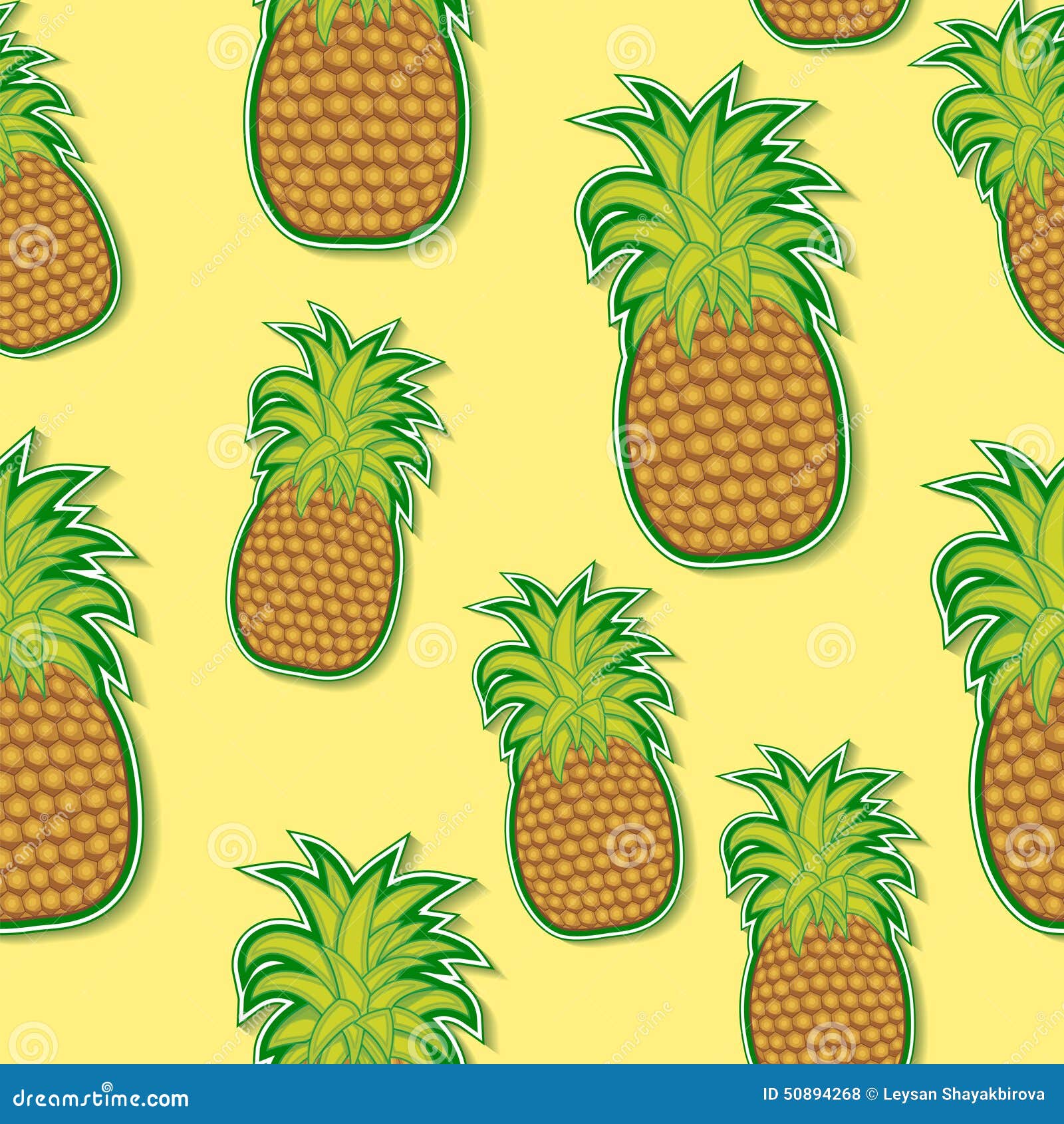 Pineapple sticker pattern stock vector. Illustration of insignia - 50894268