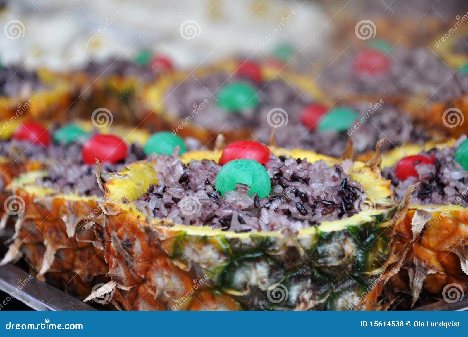 Pineapple Sticky Rice stock photo. Image of sales, culture - 15614538