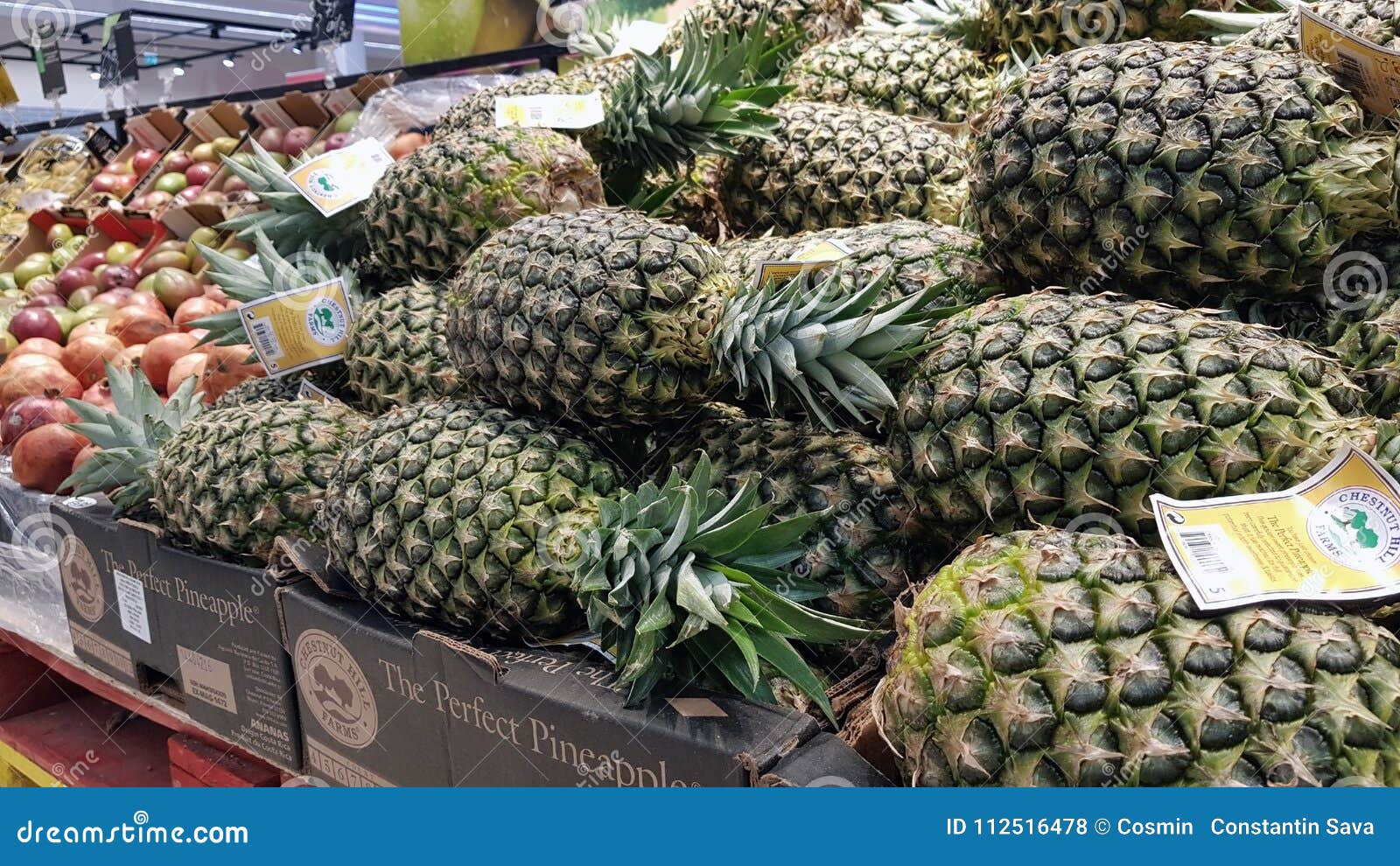Pineapple in supermarket editorial stock photo. Image of lifestyle ... Pineapple in supermarket editorial stock photo. Image of lifestyle ...