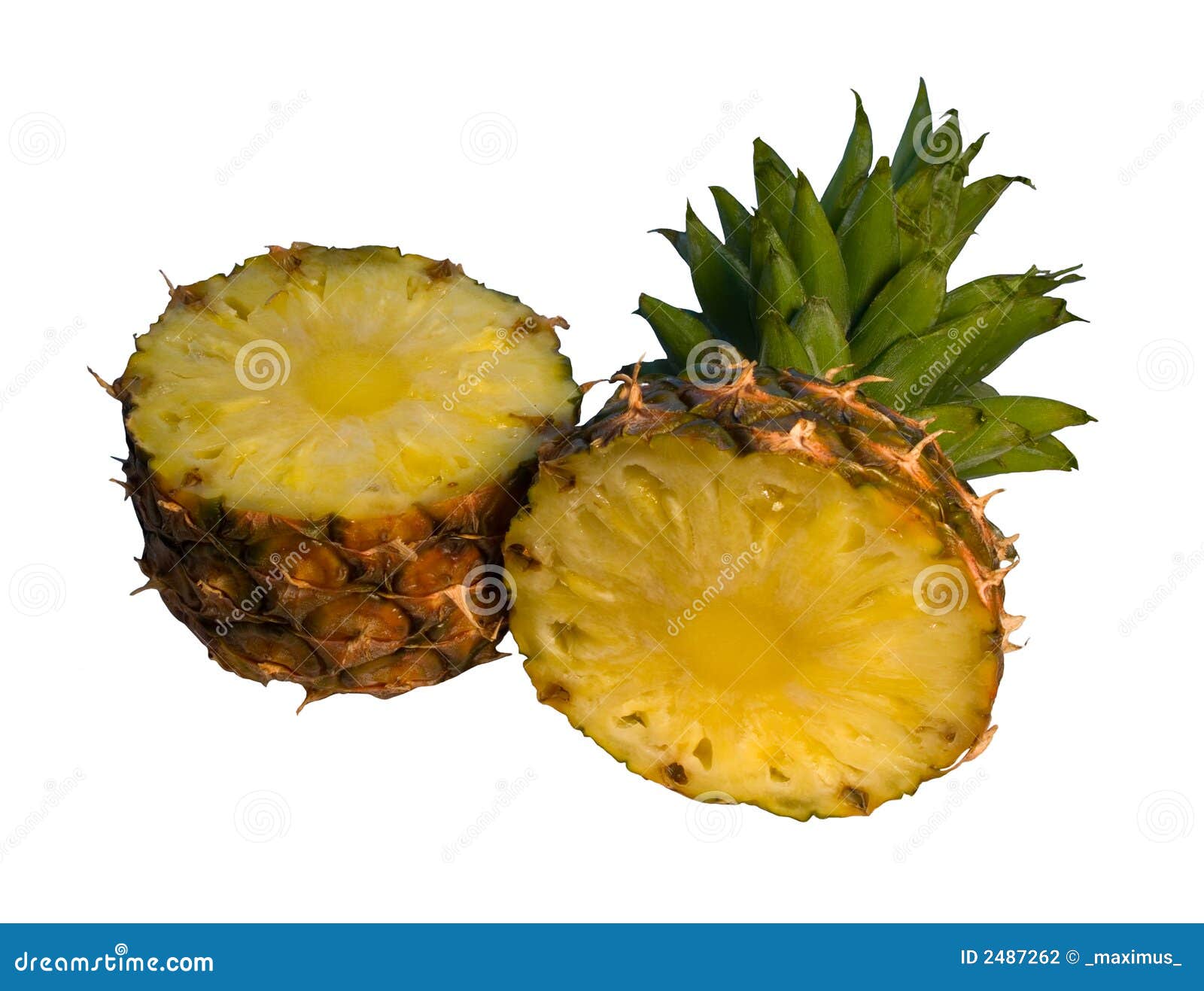 Pineapple two halves stock photo. Image of healthcare - 2487262