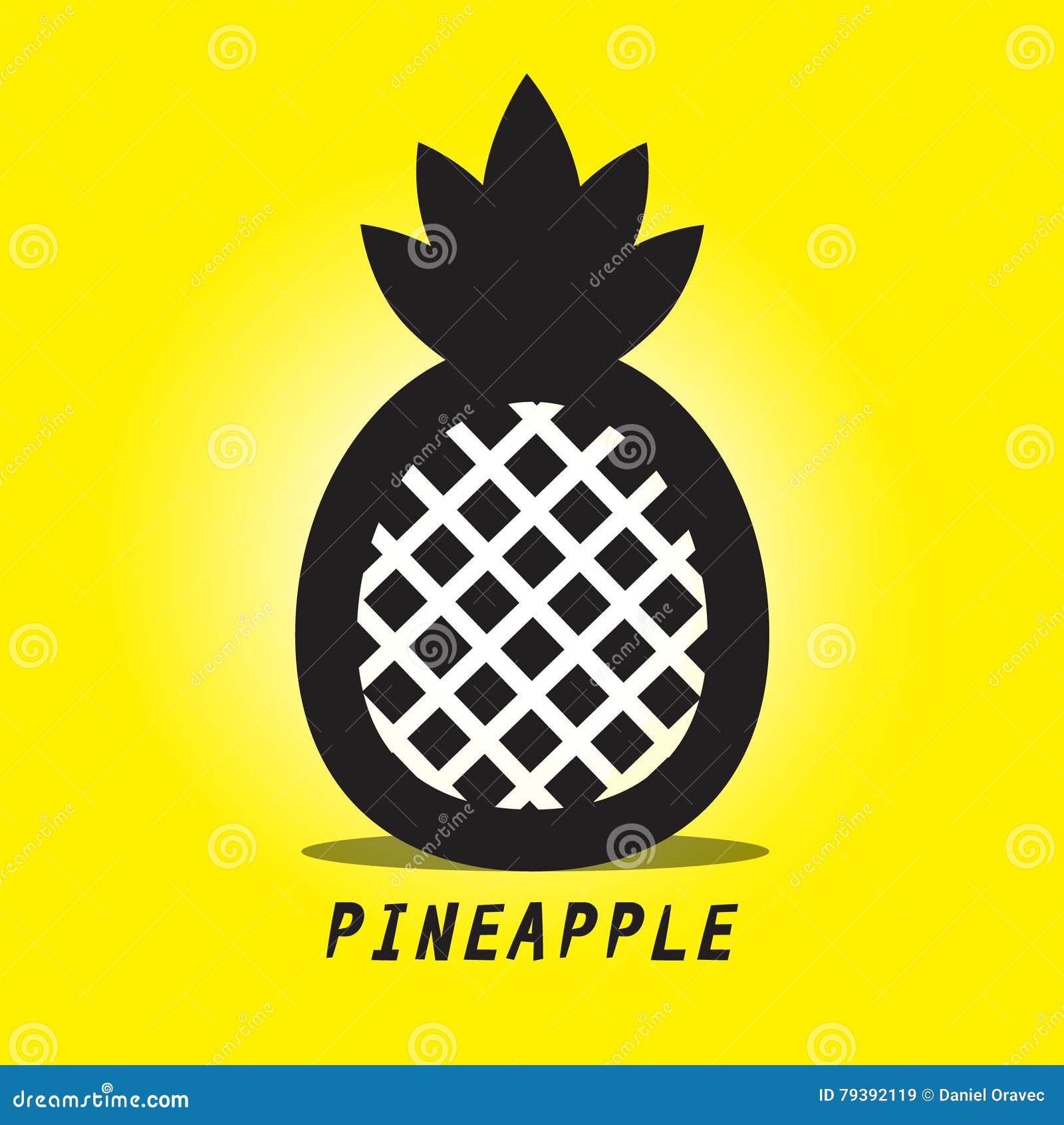 Pineapple Vector. Black Ananas Symbol Royalty-Free Stock Photography ...