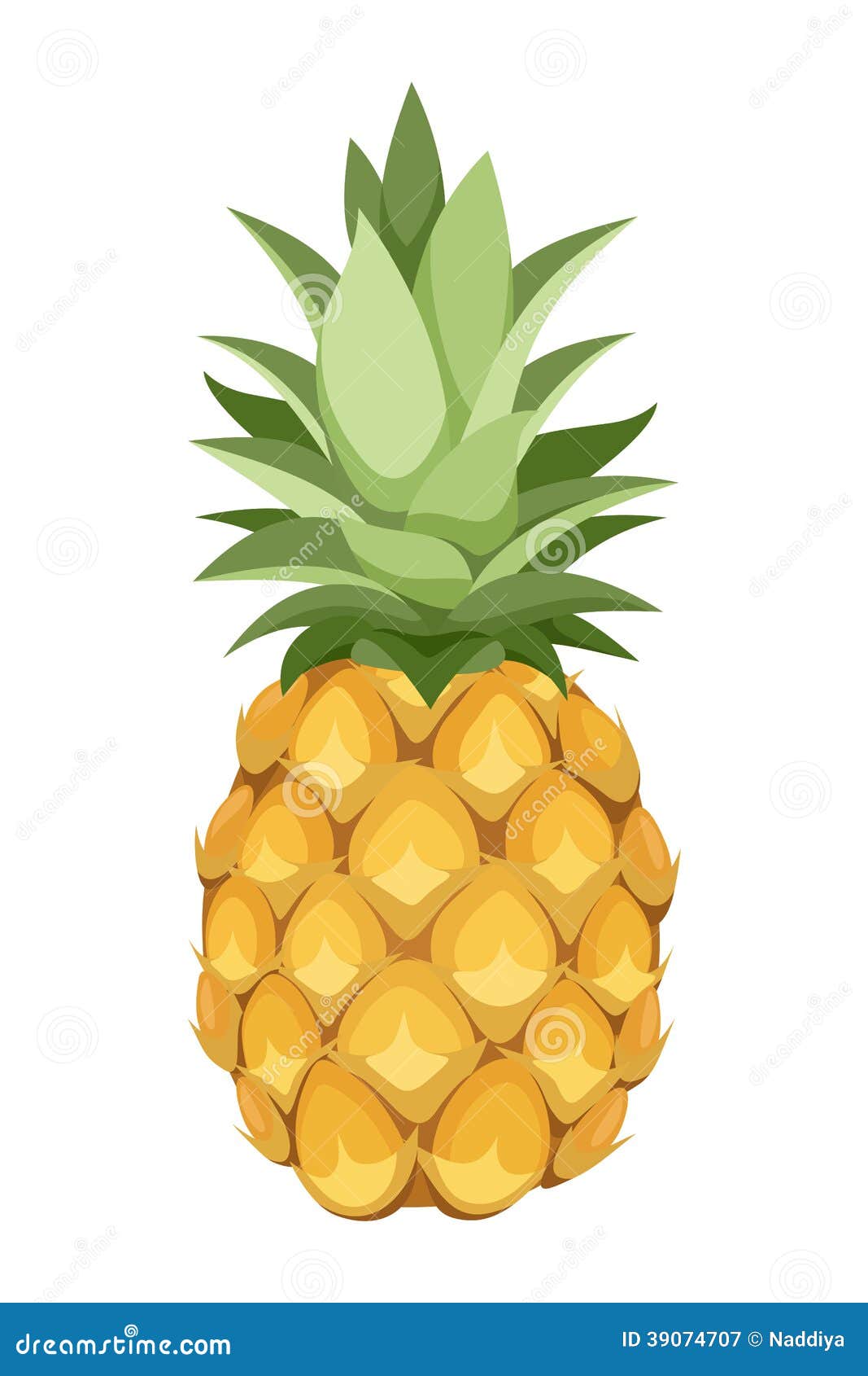 Pineapple. Vector Illustration. Stock Vector - Illustration of vector ...