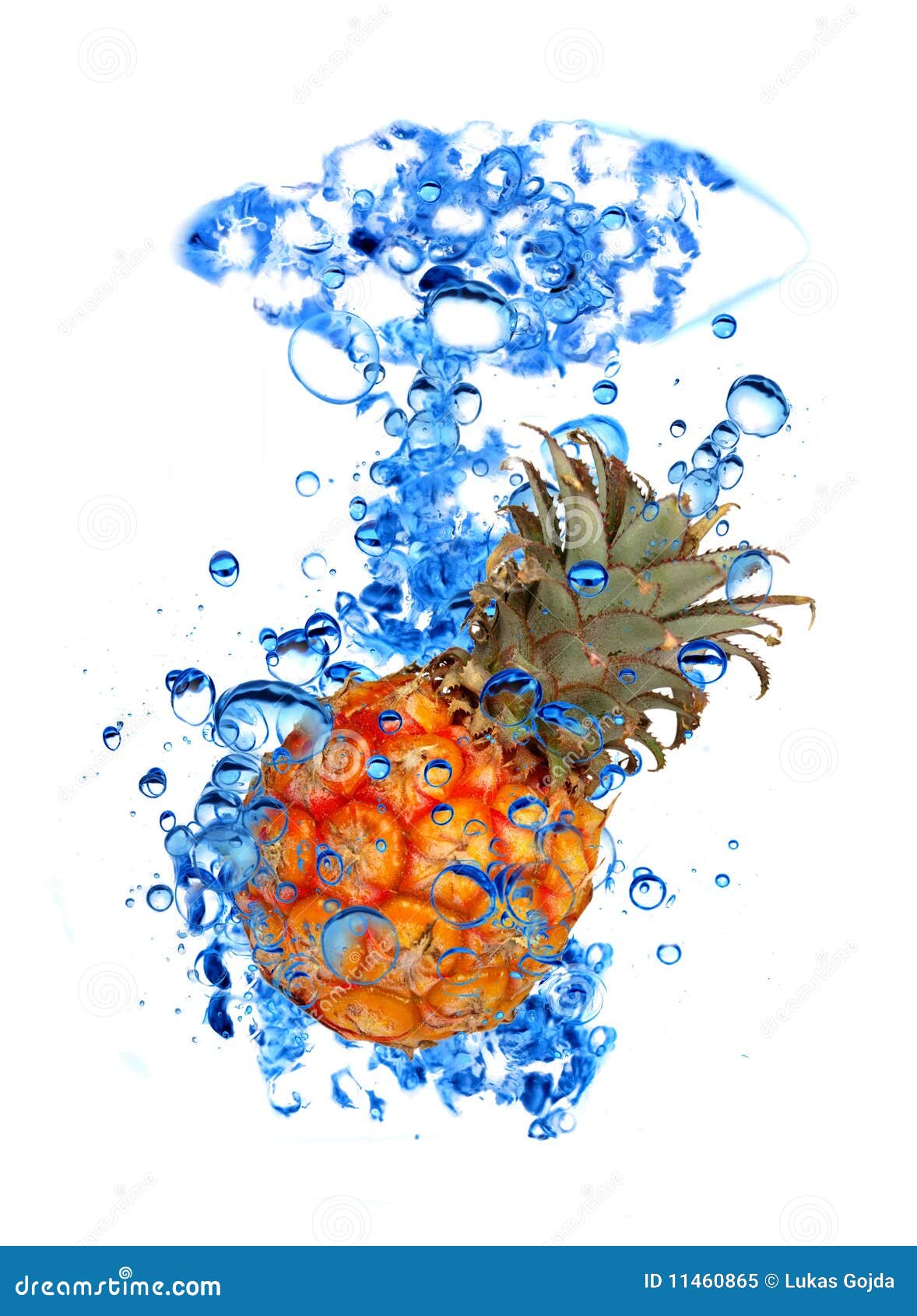 Pineapple water splash stock image. Image of color, liquid - 11460865