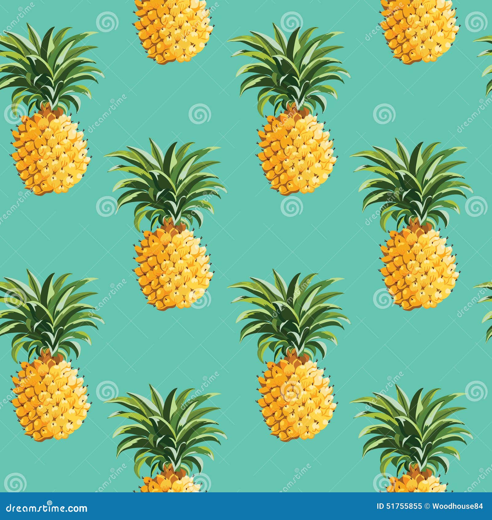 Pineapples background stock vector. Illustration of elegant - 51755855