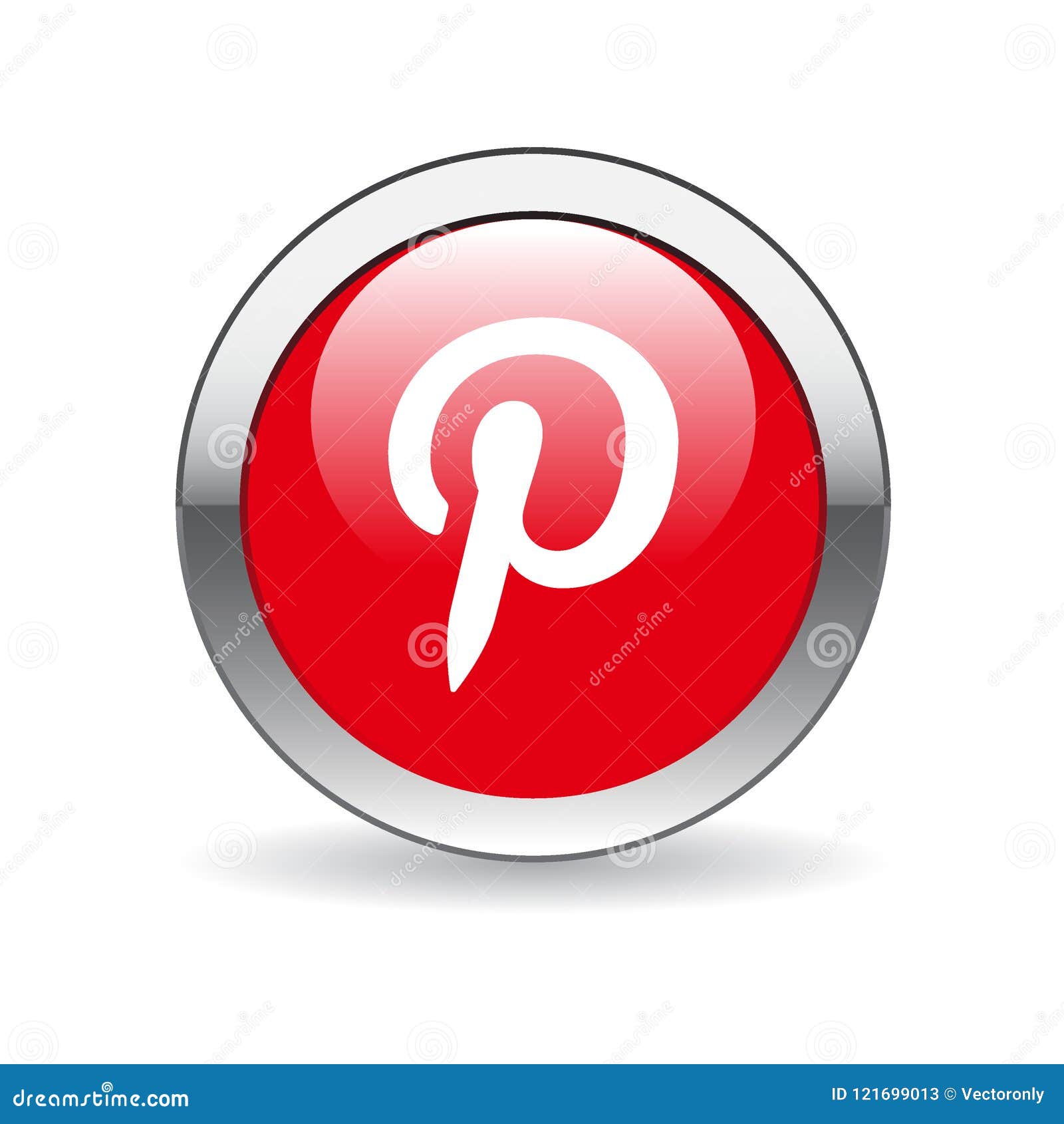 Pinterest Button Vector