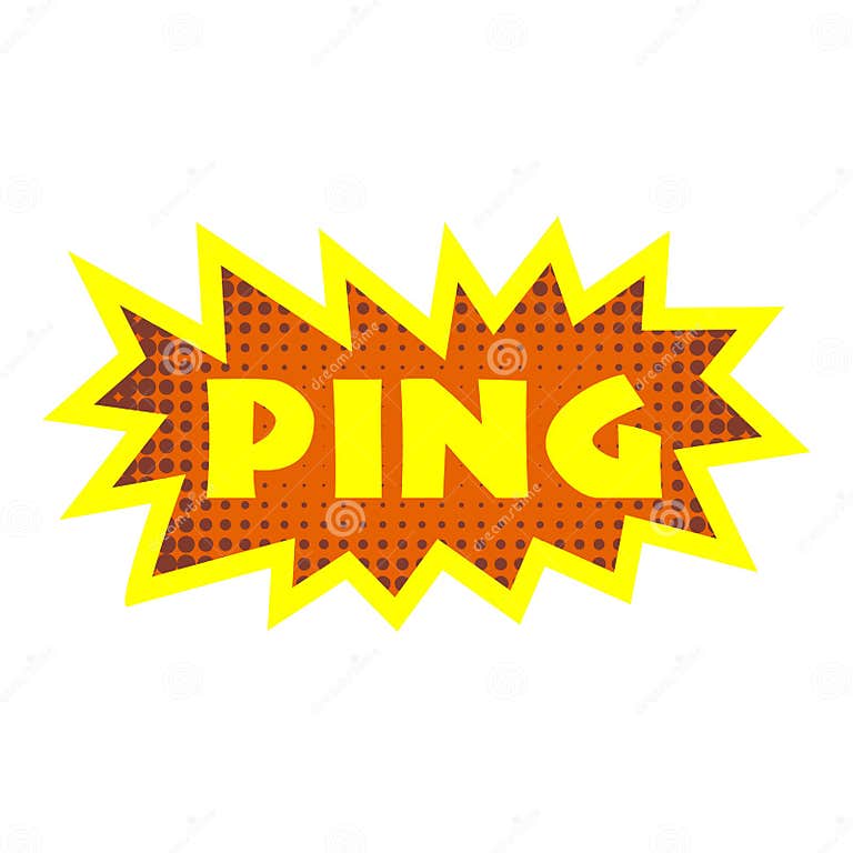 Ping icon, pop art style stock vector. Illustration of comic - 86056897