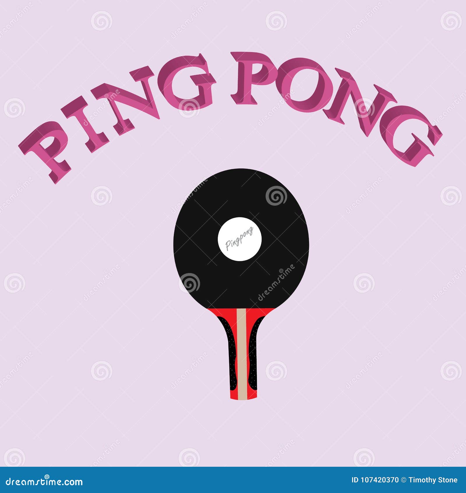 Ping Ping logo type stock vector. Illustration of challenge - 107420370