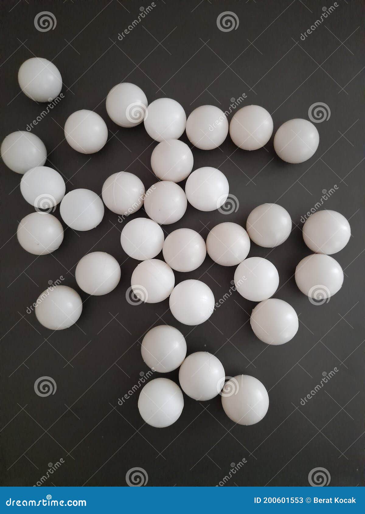 Ping-pong Ball on Black Background Stock Image - Image of petal, light ...