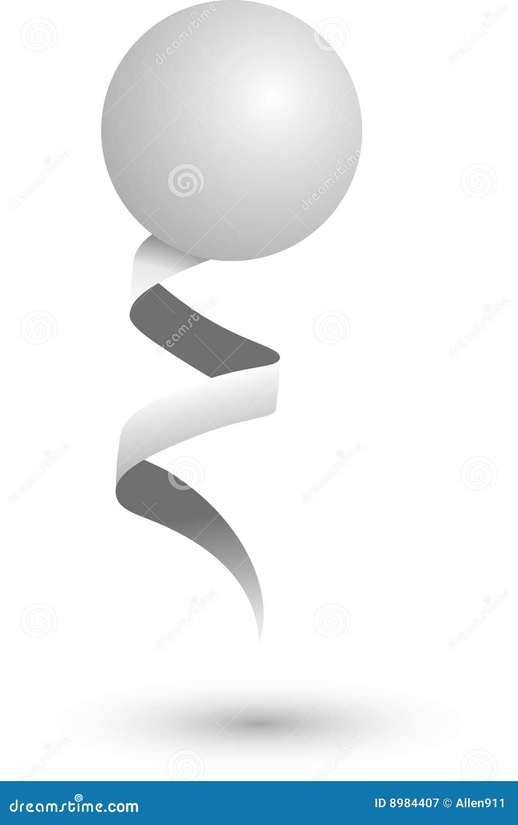 Ping pong ball on a ribbon stock vector. Illustration of china - 8984407