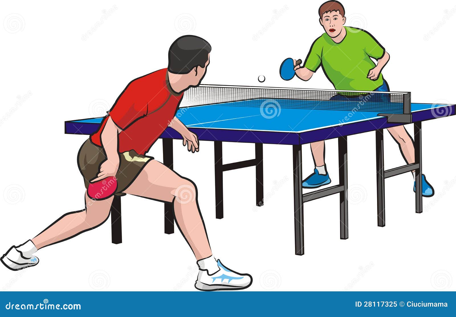 Ping-pong Del Gioco Di Due Giocatori Illustrazione Vettoriale ...