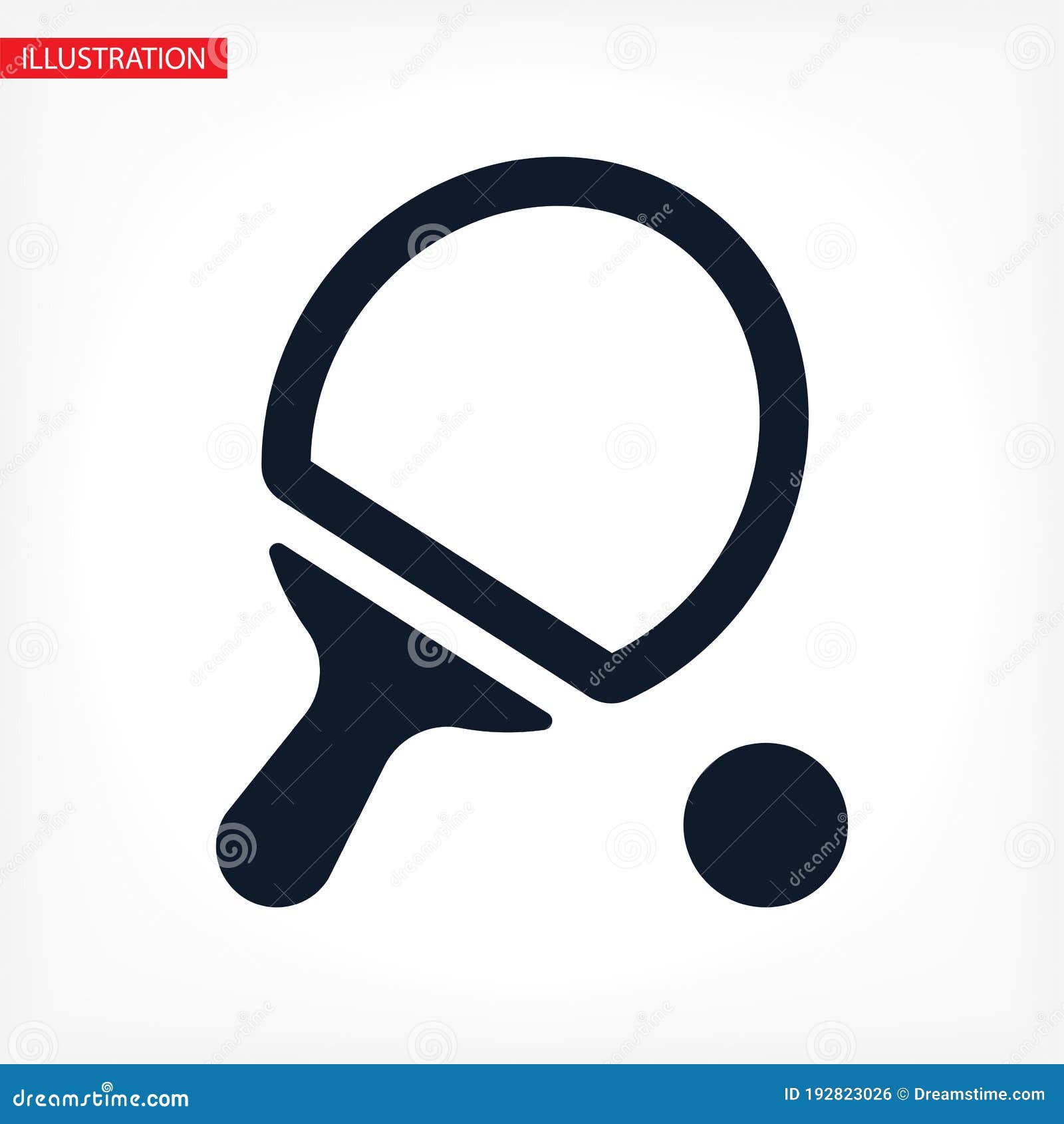 Ping Pong Icon in Trendy Flat Style Isolated on White Background. Sport ...