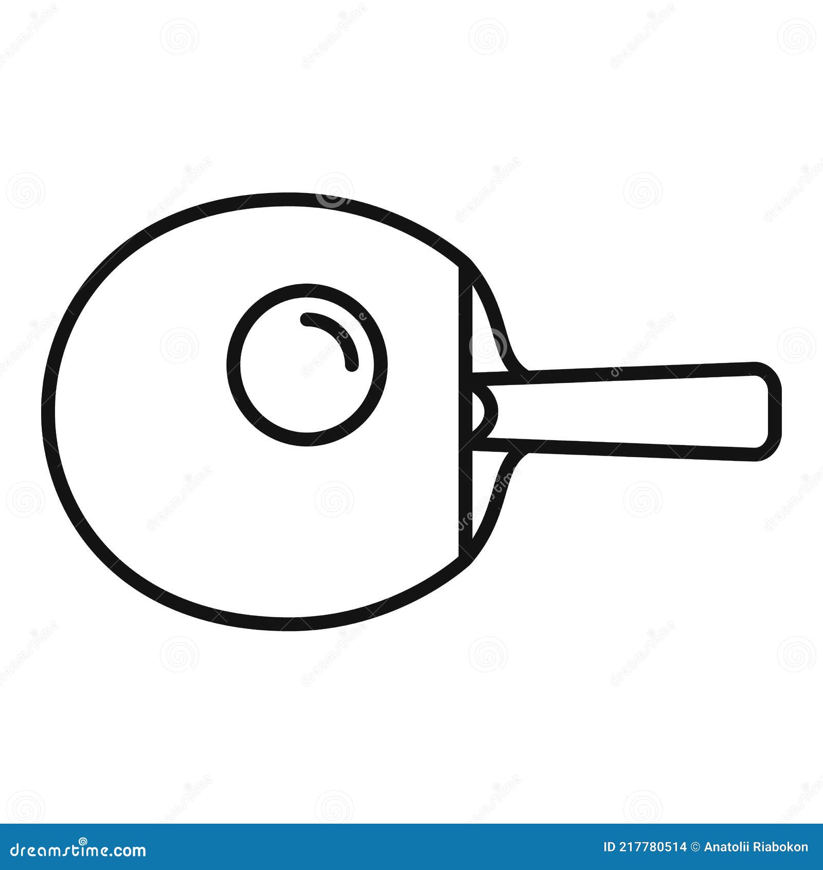 Ping Pong Paddle Icon, Outline Style Stock Vector - Illustration of ...