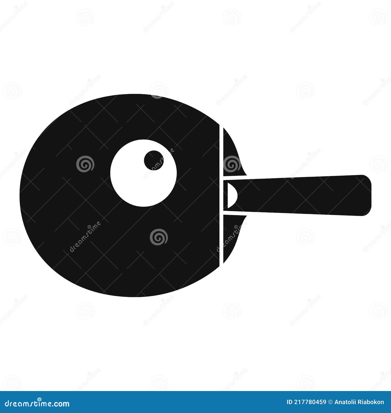 Ping Pong Paddle Icon, Simple Style Stock Vector - Illustration of ...
