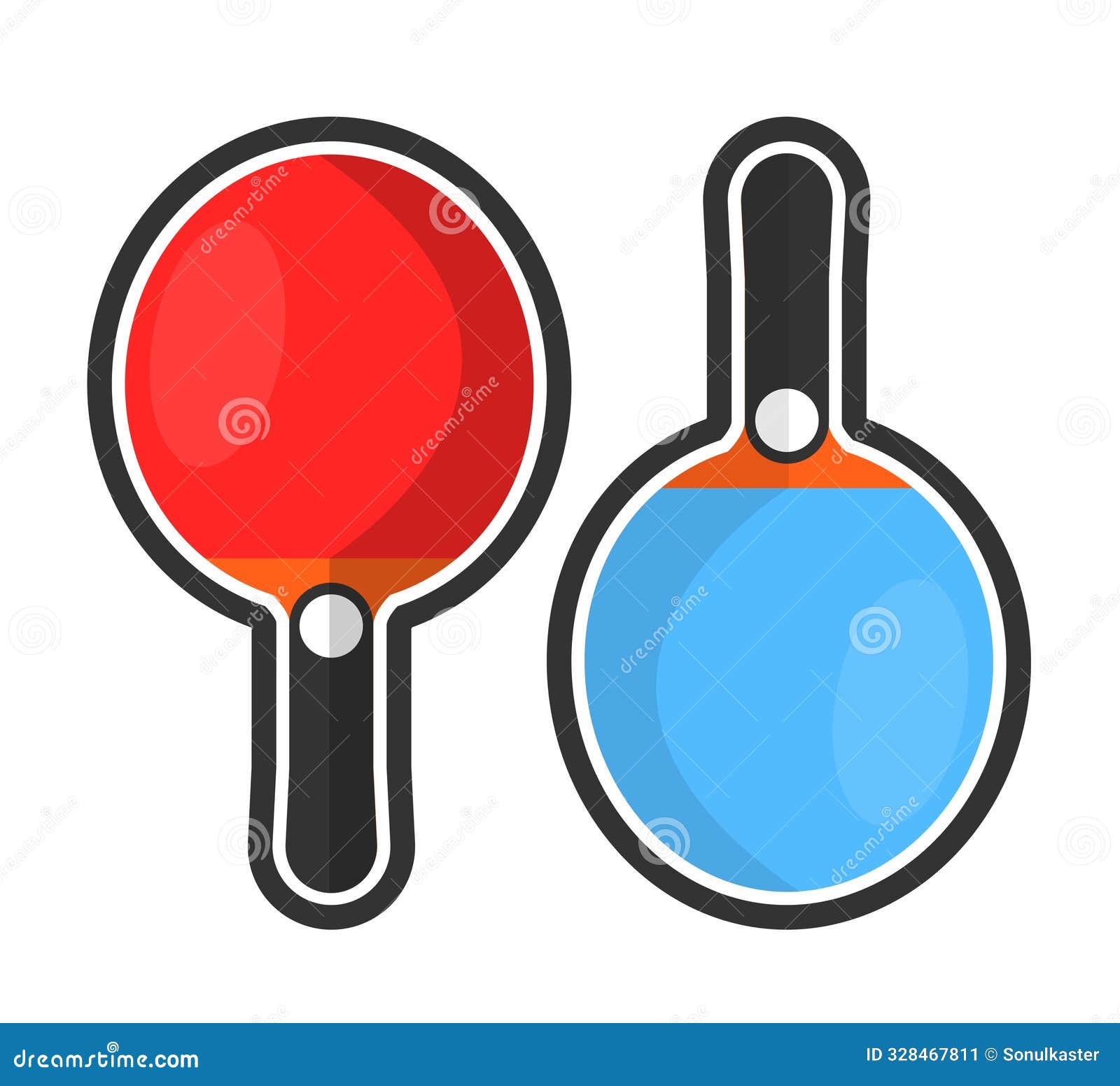 Ping Pong Paddles Vector Illustration Stock Vector - Illustration of ...