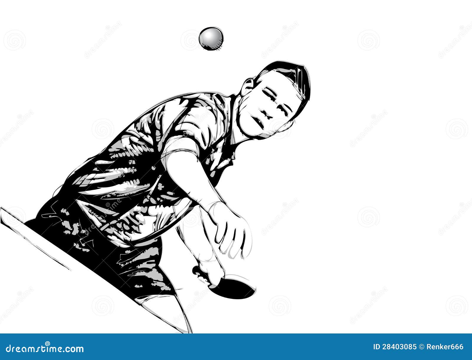 Ping pong player stock vector. Illustration of game, indoor - 28403085