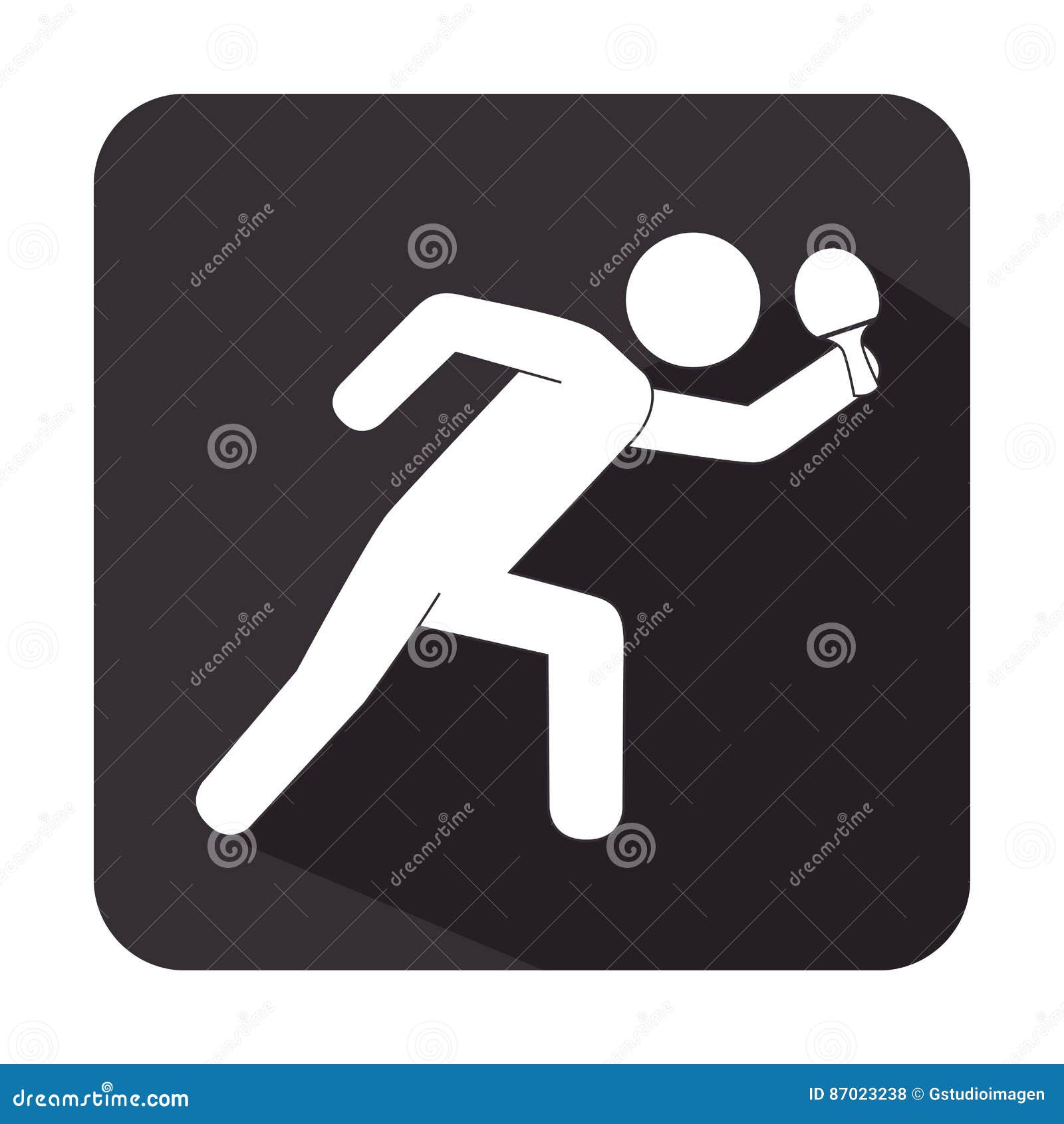 Ping pong player avatar stock vector. Illustration of exercise - 87023238