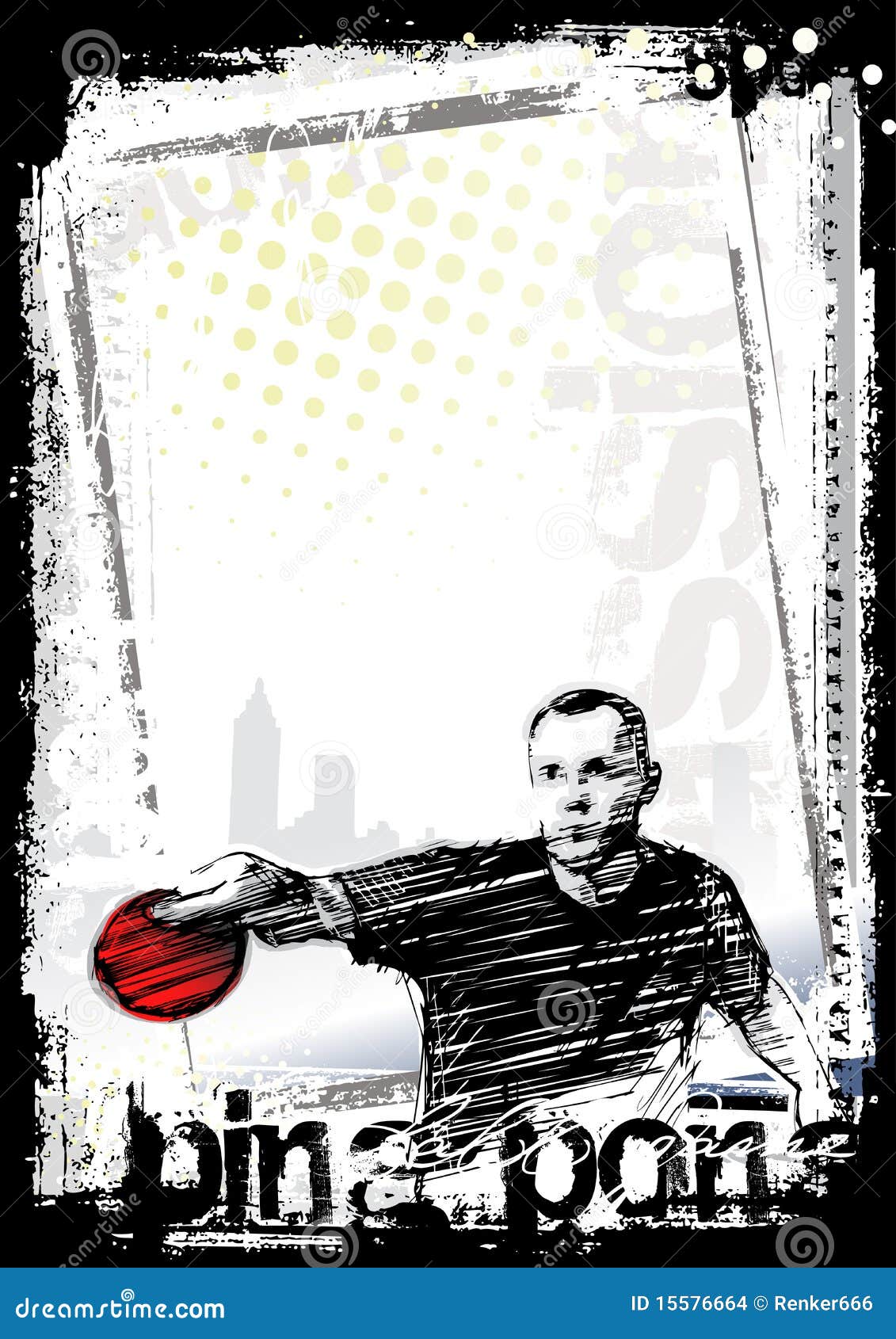 Ping Pong Poster Background 2 Vector Illustration | CartoonDealer.com ...