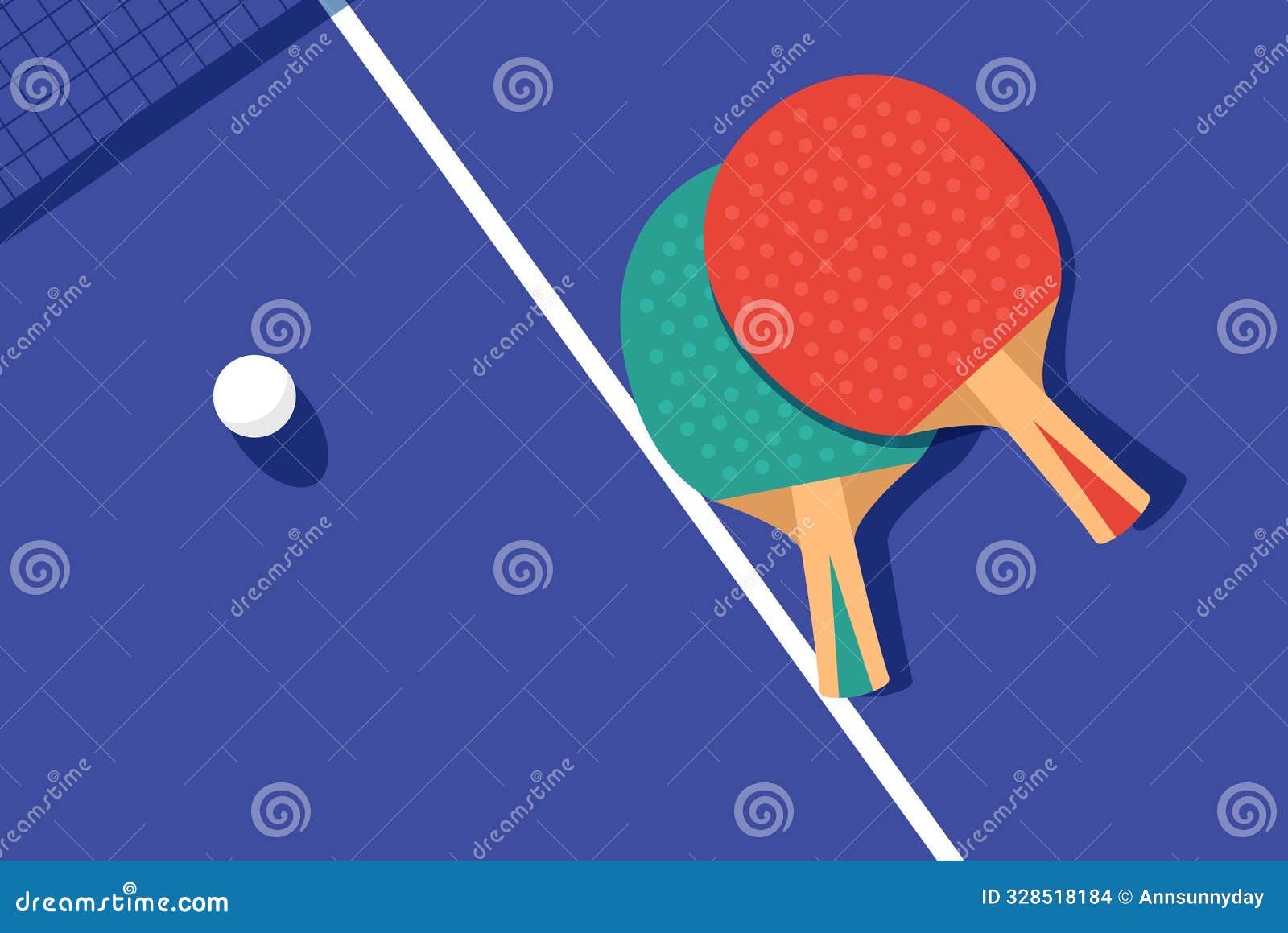Rackets For Table Tennis, Ping Pong Hits The Ball On The Table. Stock ...