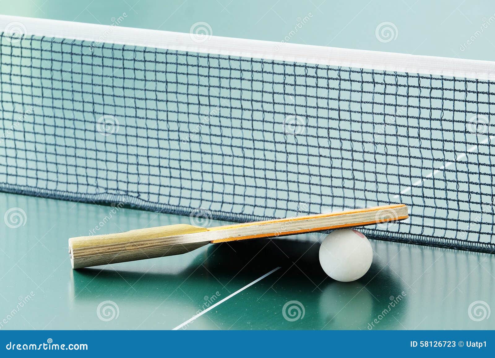 Ping-pong Racket and a Ball Stock Image - Image of equipment, object ...