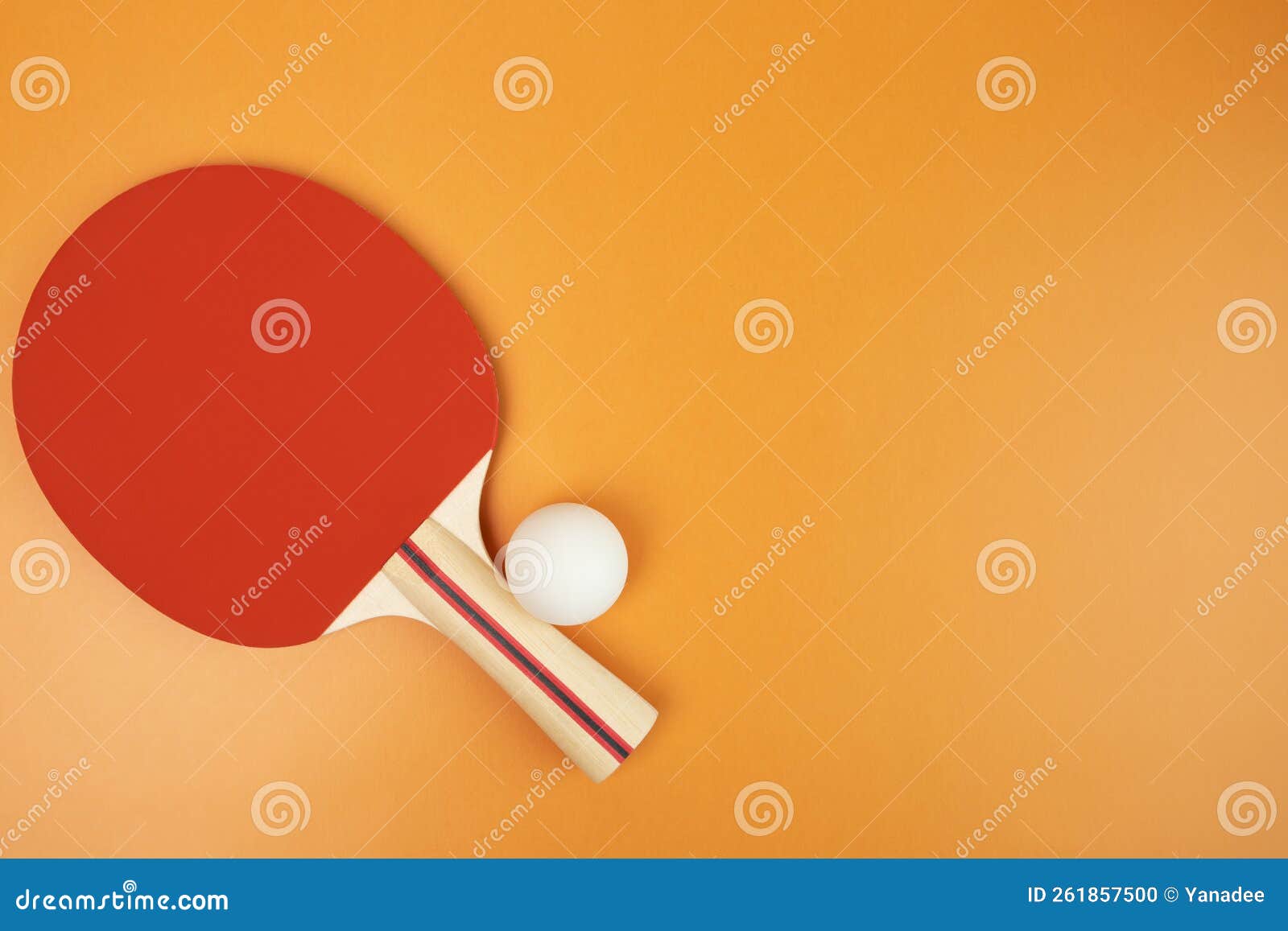 Ping Pong Racket and Ball, Table Tennis, Copy Space Stock Photo - Image ...