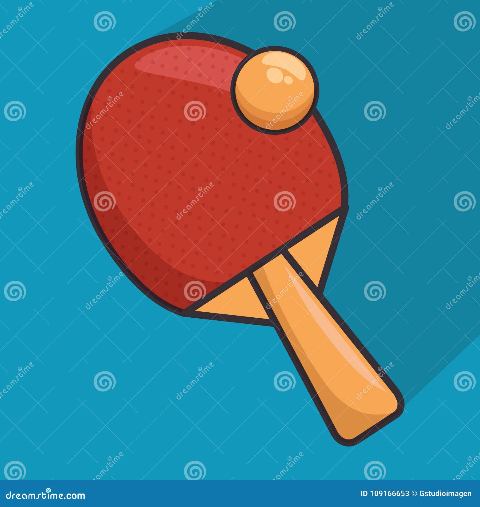 Ping pong racket icon stock vector. Illustration of icon - 109166653